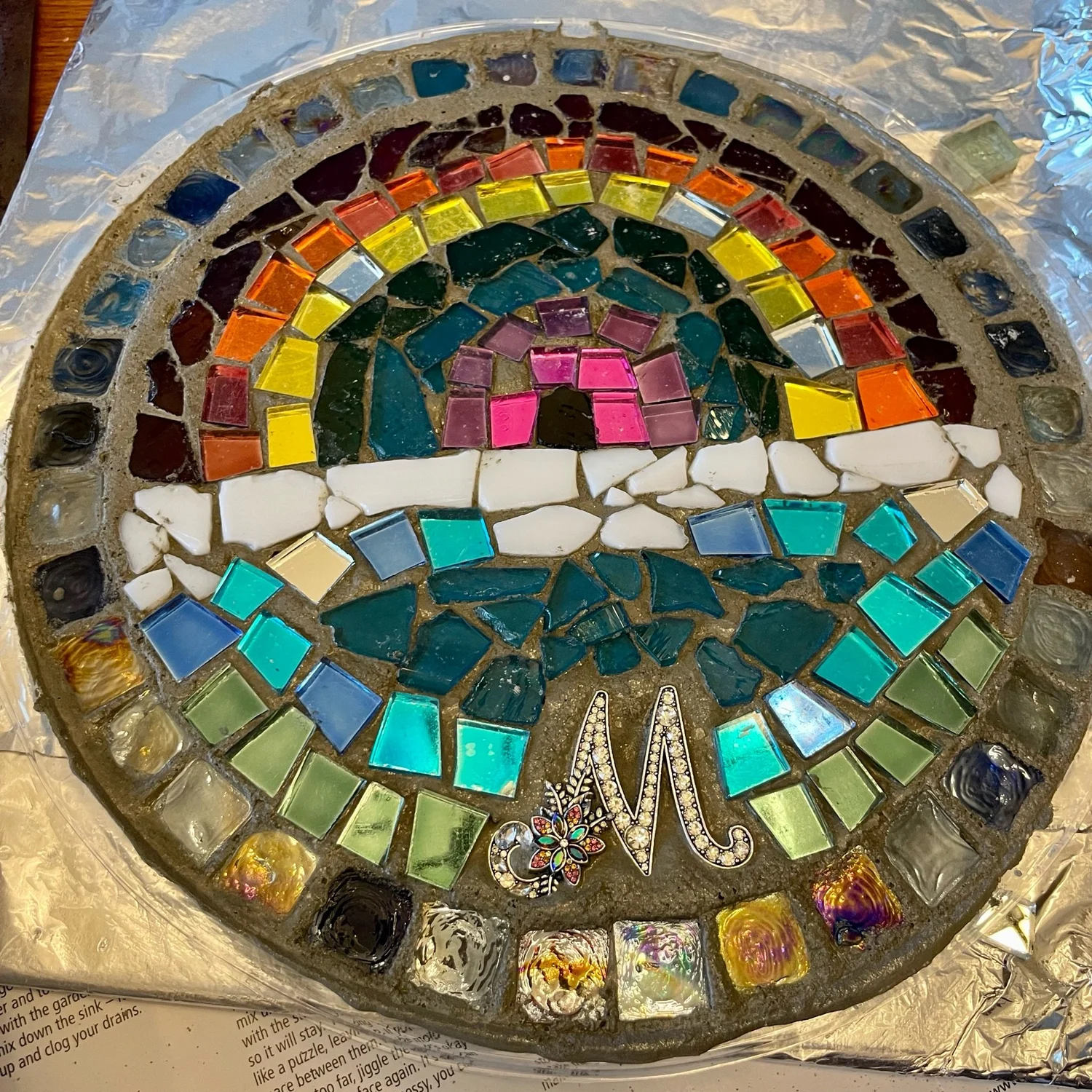 DIY Mosaic Stepping Stones — Crafted Together