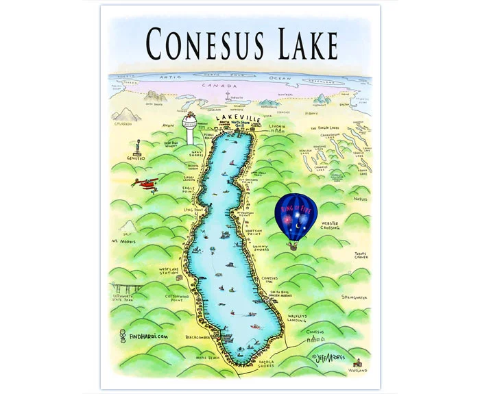Map Of Conesus Lake Sibyl Fanechka
