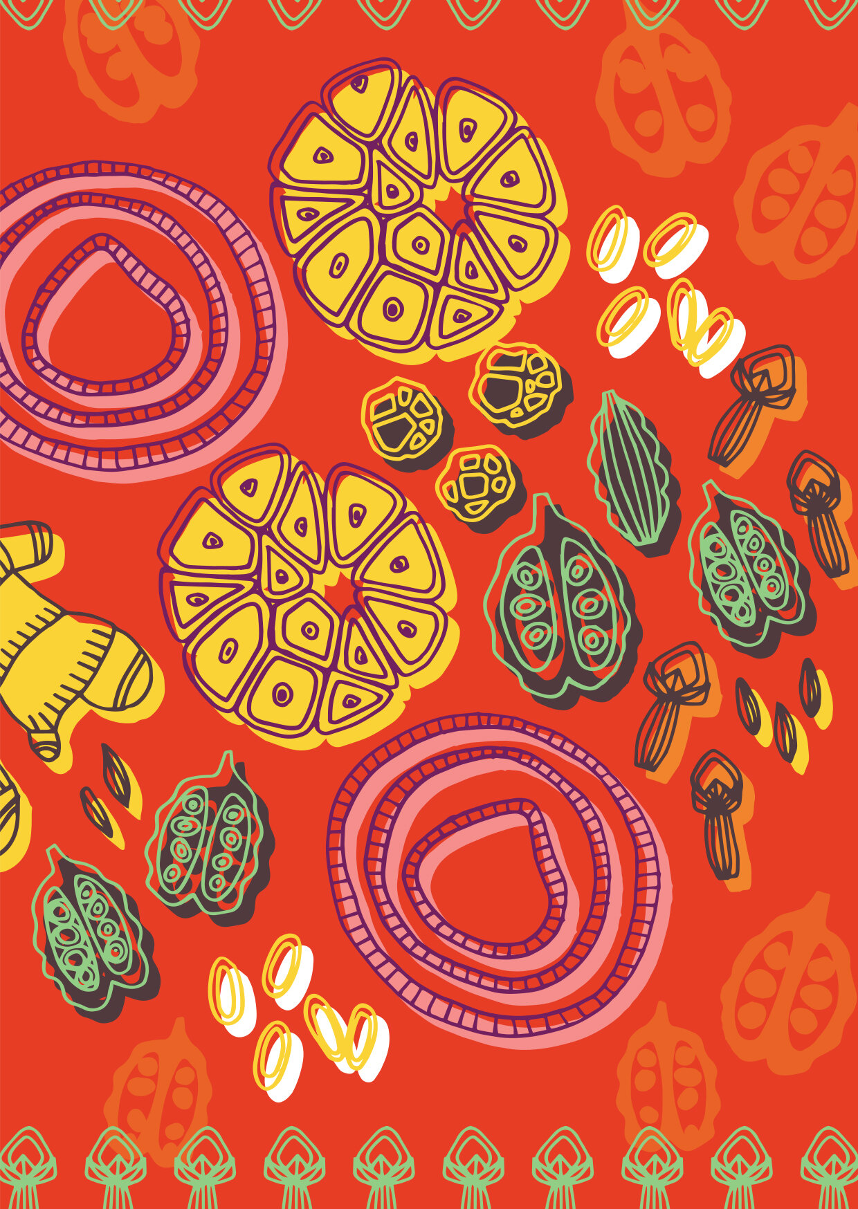 African Food Cartoon