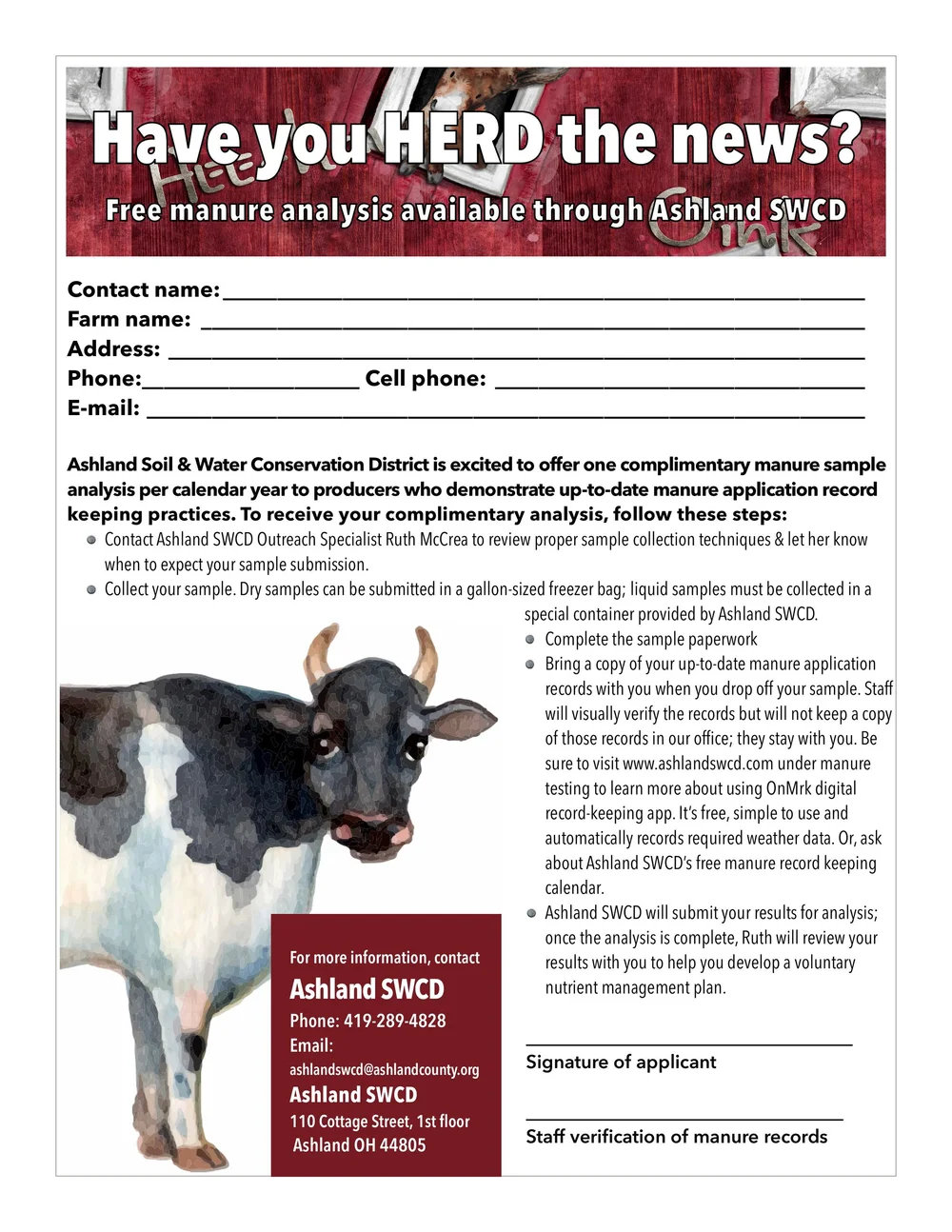Manure Testing — Ashland SWCD
