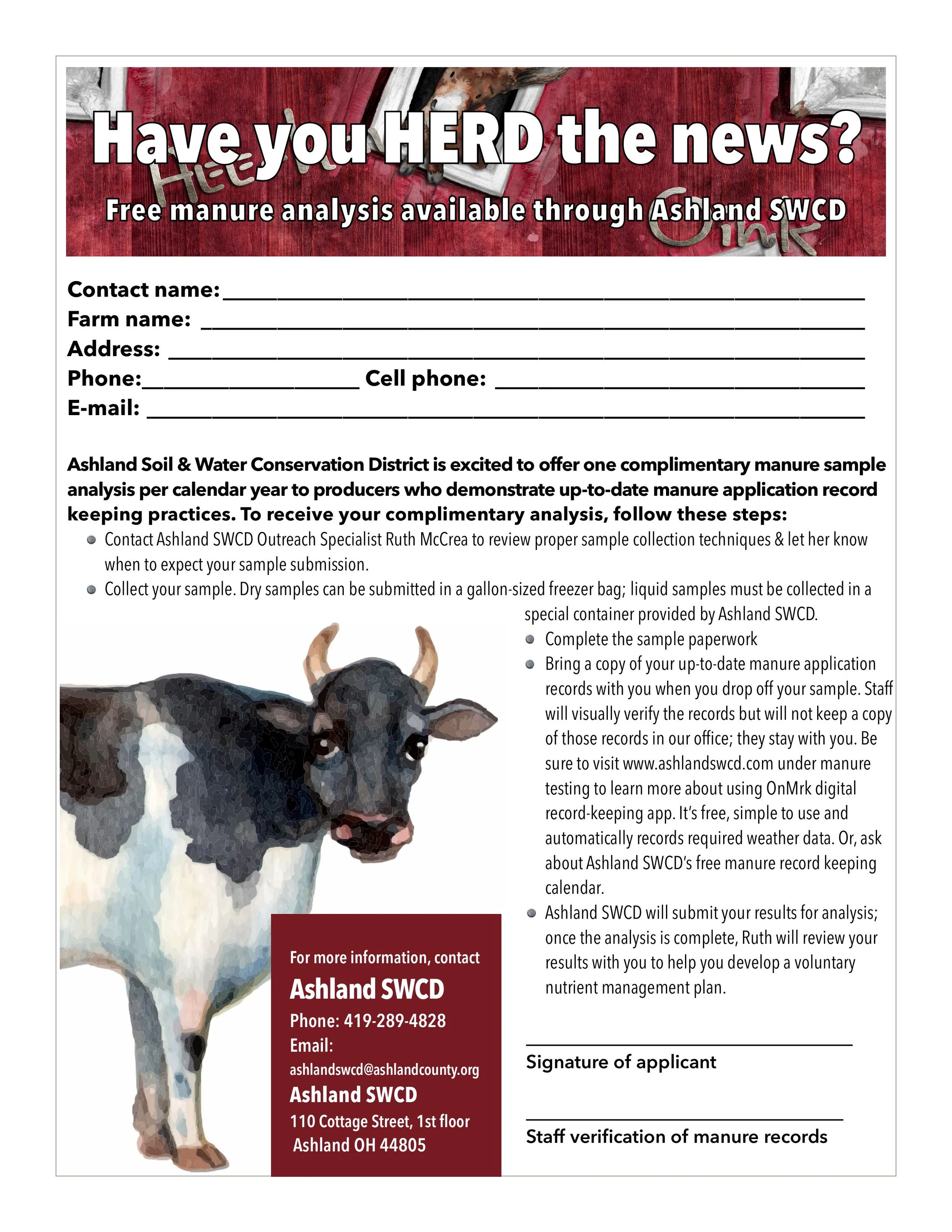 Manure Testing — Ashland SWCD
