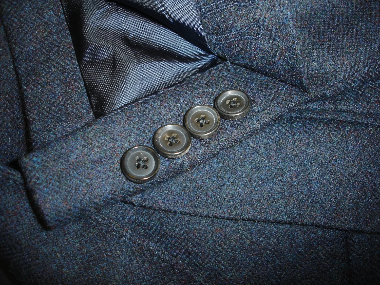 Navy Blue Herringbone Tweed Jacket in Yorkshire Cheviot Tweed — TWEED ...