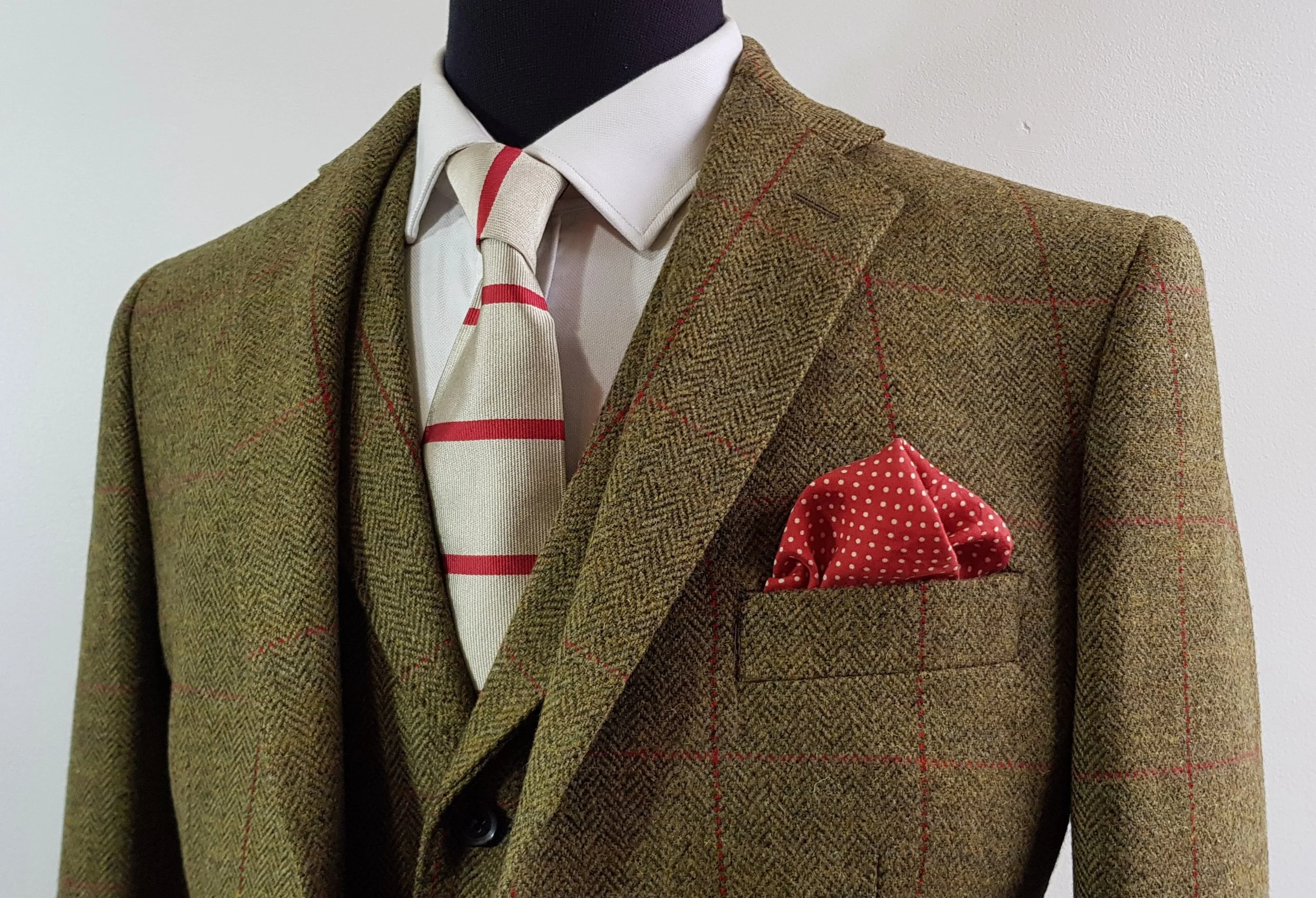 Green and Red Check Tweed Jacket and Waistcoat — TWEED ADDICT