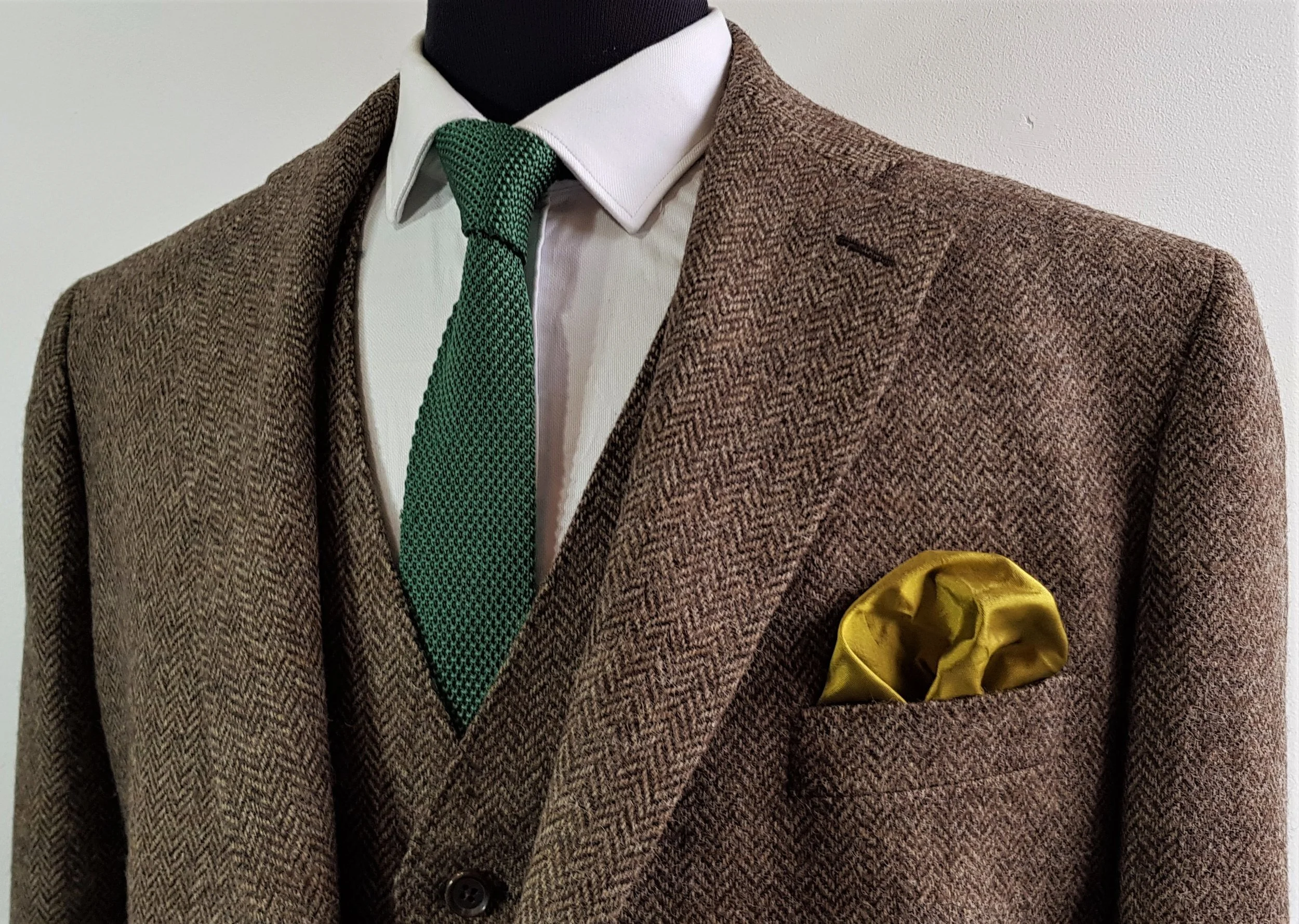 Brown Herringbone Shetland Tweed 3 Piece Suit — TWEED ADDICT