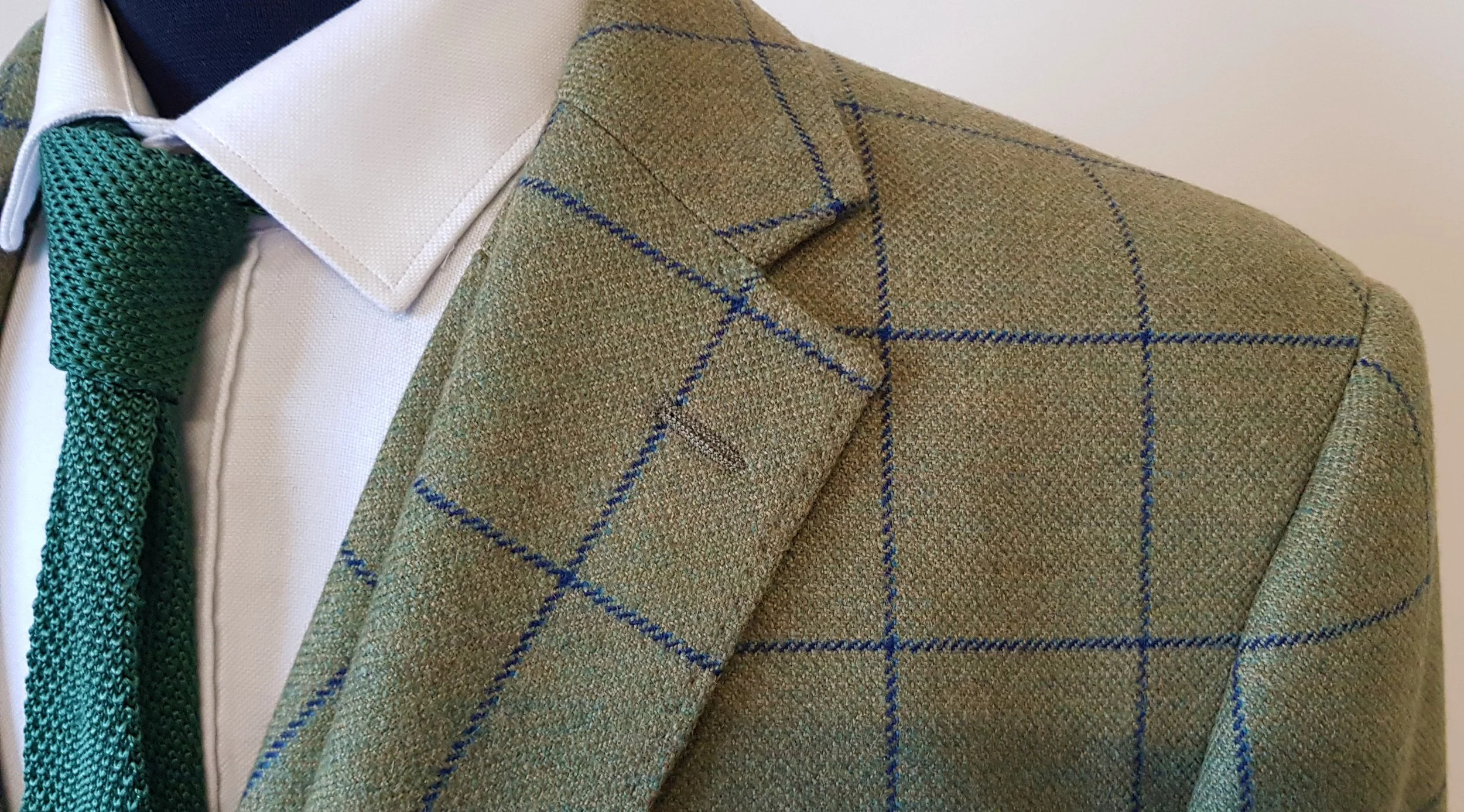 3 Piece Green and Blue Check Suit in Johnstons of Elgin Tweed — TWEED ...