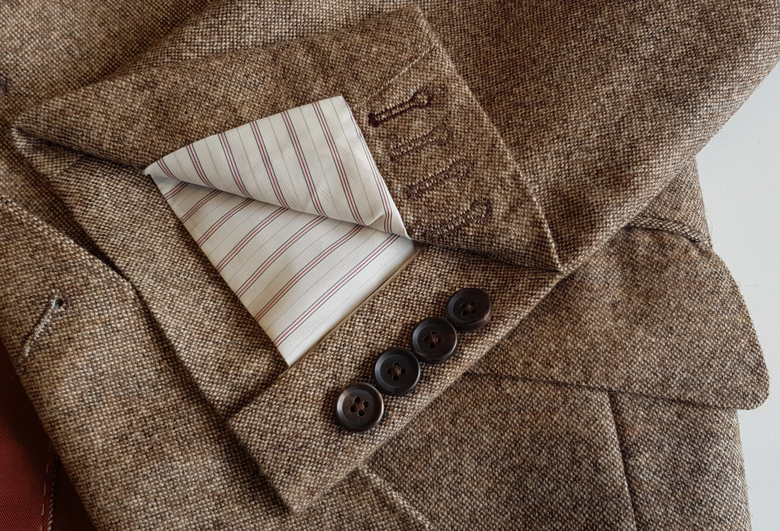 3 Piece Tweed Suit in Light Brown Lambswool — TWEED ADDICT