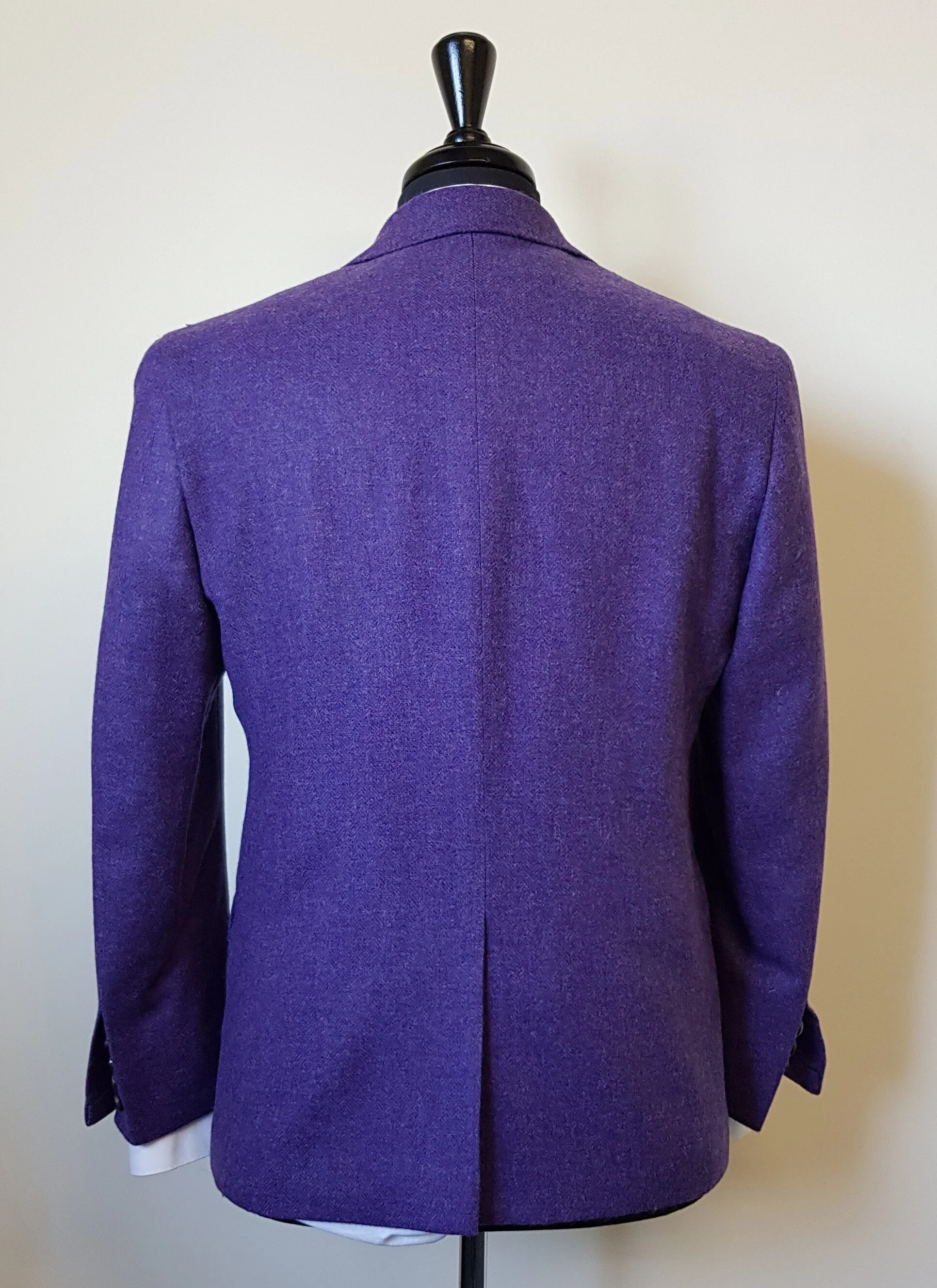 Purple herringbone 3 piece tweed suit — TWEED ADDICT