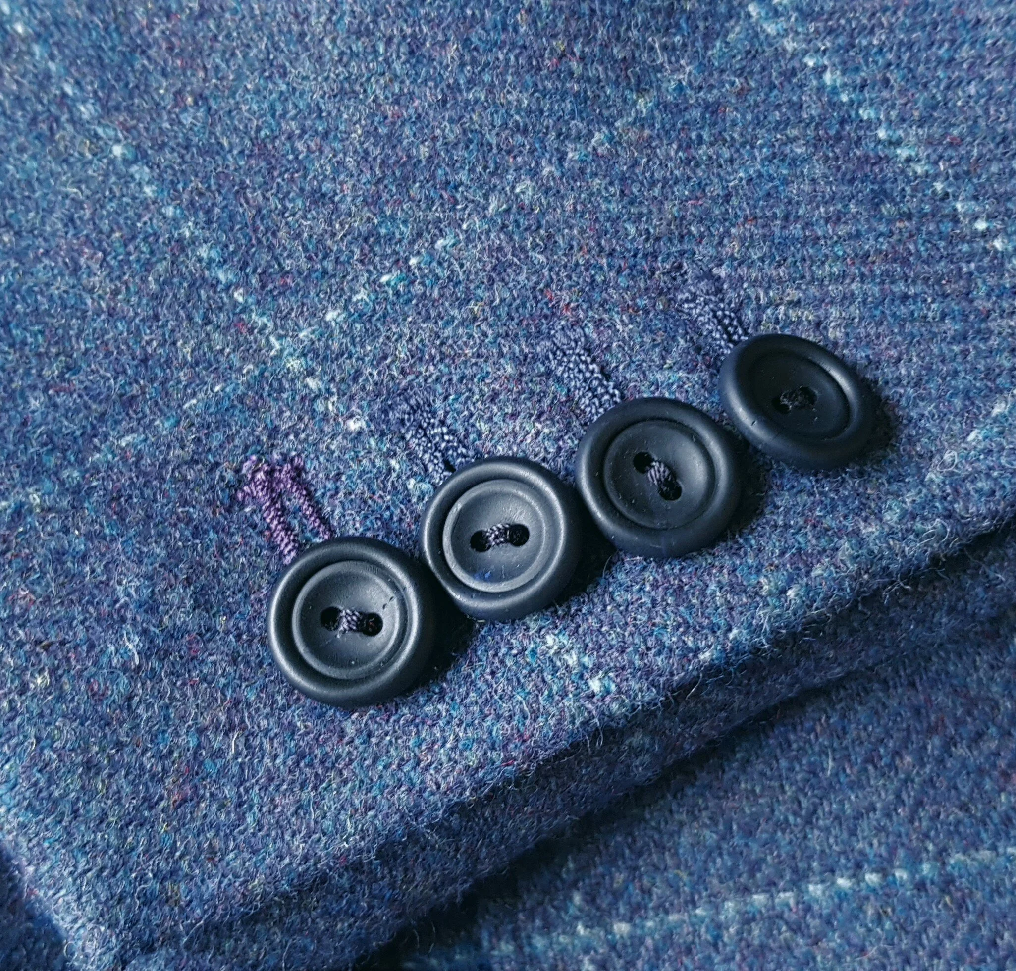 3 Piece Suit in Johnstons of Elgin Blue Check Tweed — TWEED ADDICT