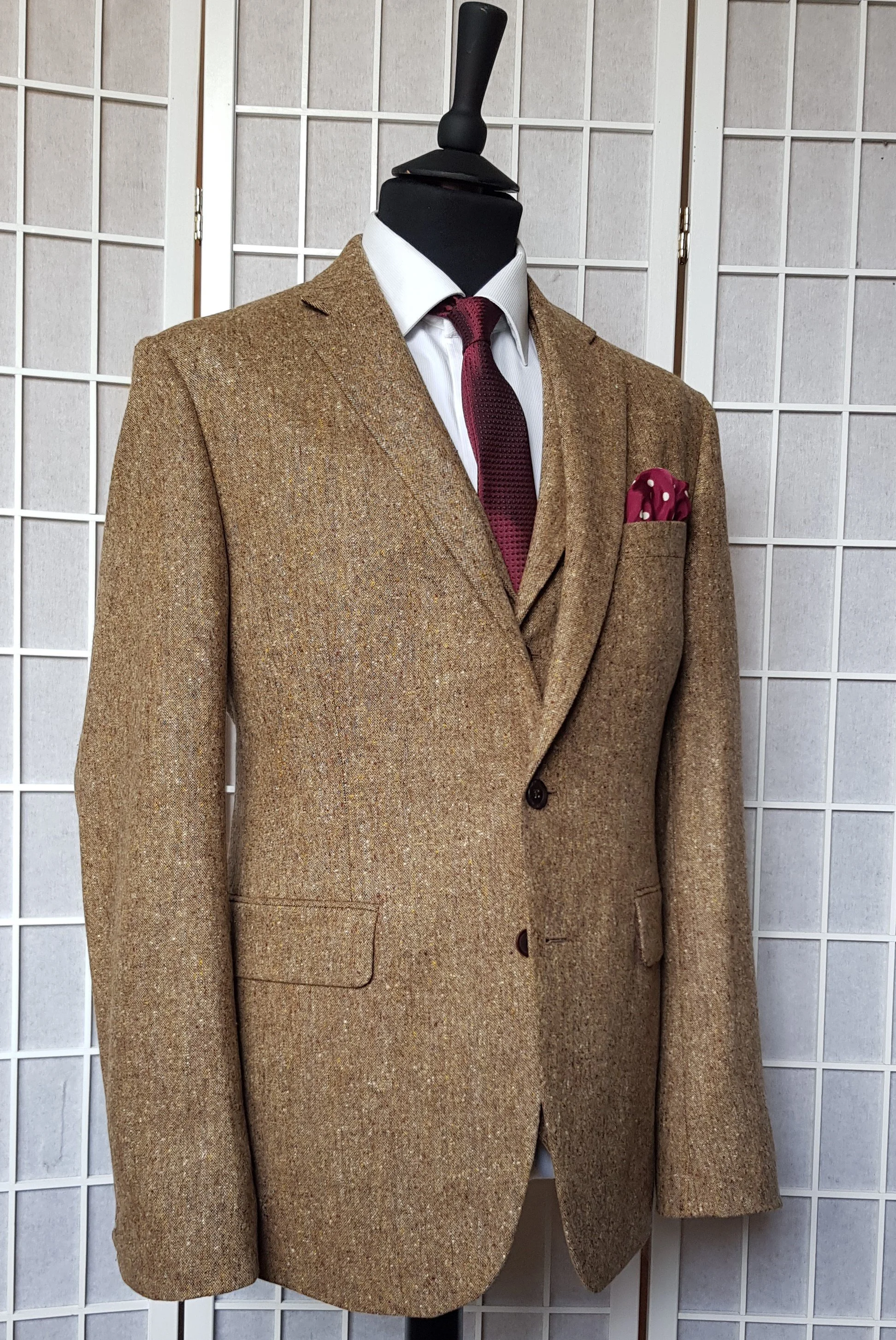 3 Piece Suit in Holland and Sherry Donegal — TWEED ADDICT