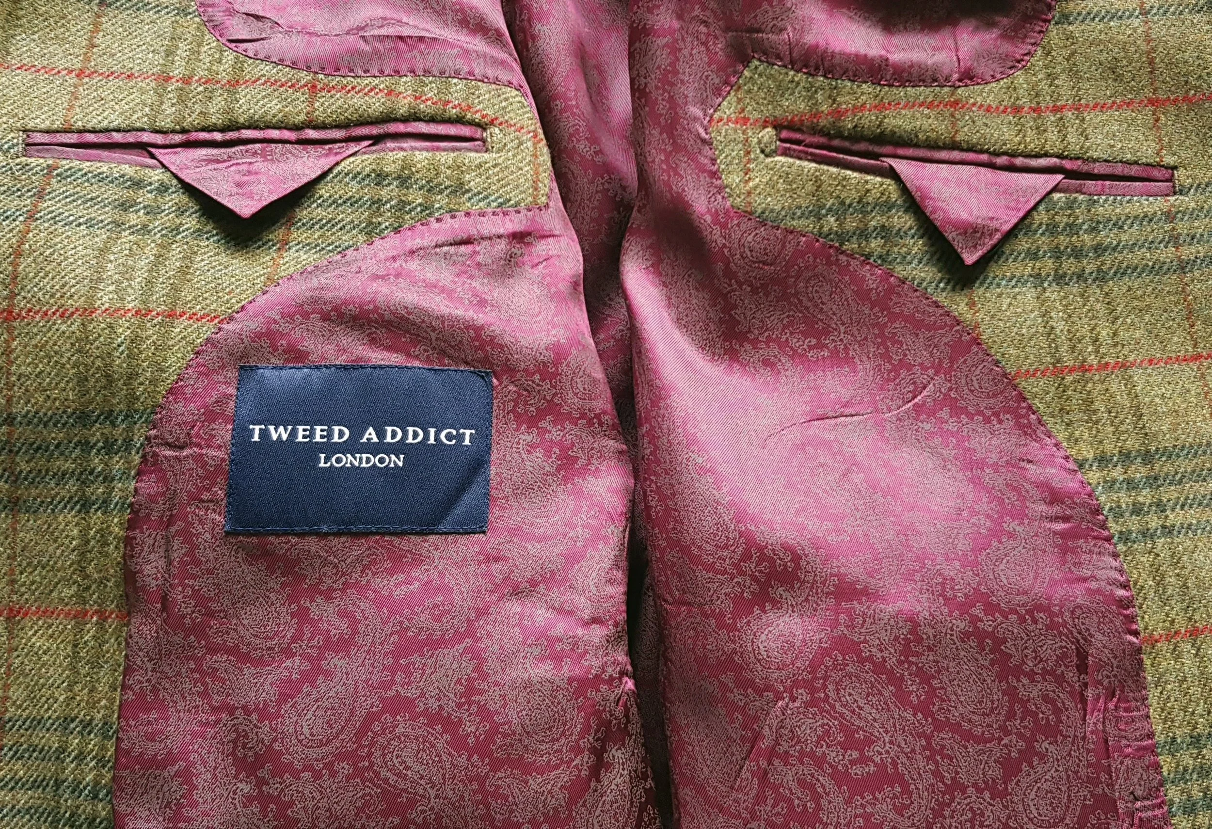 3 Piece Suit in Red and Green Check Tweed — TWEED ADDICT