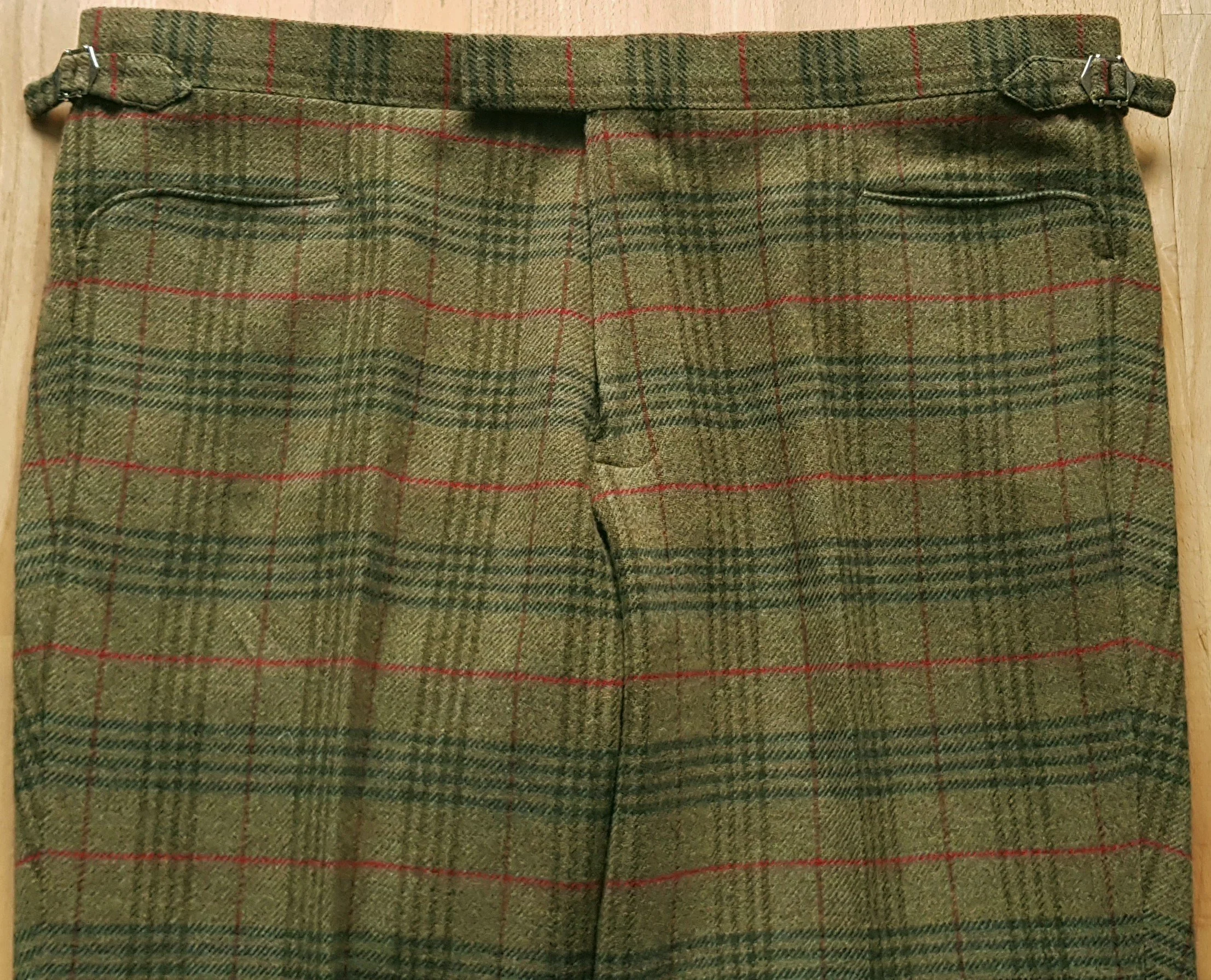 3 Piece Suit in Red and Green Check Tweed — TWEED ADDICT