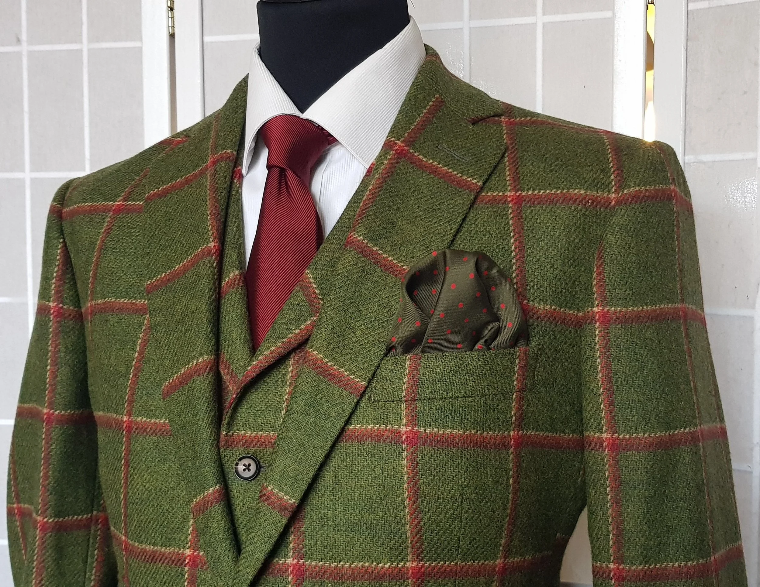 Bold Check 3 Piece Suit in Holland & Sherry Tweed — TWEED ADDICT