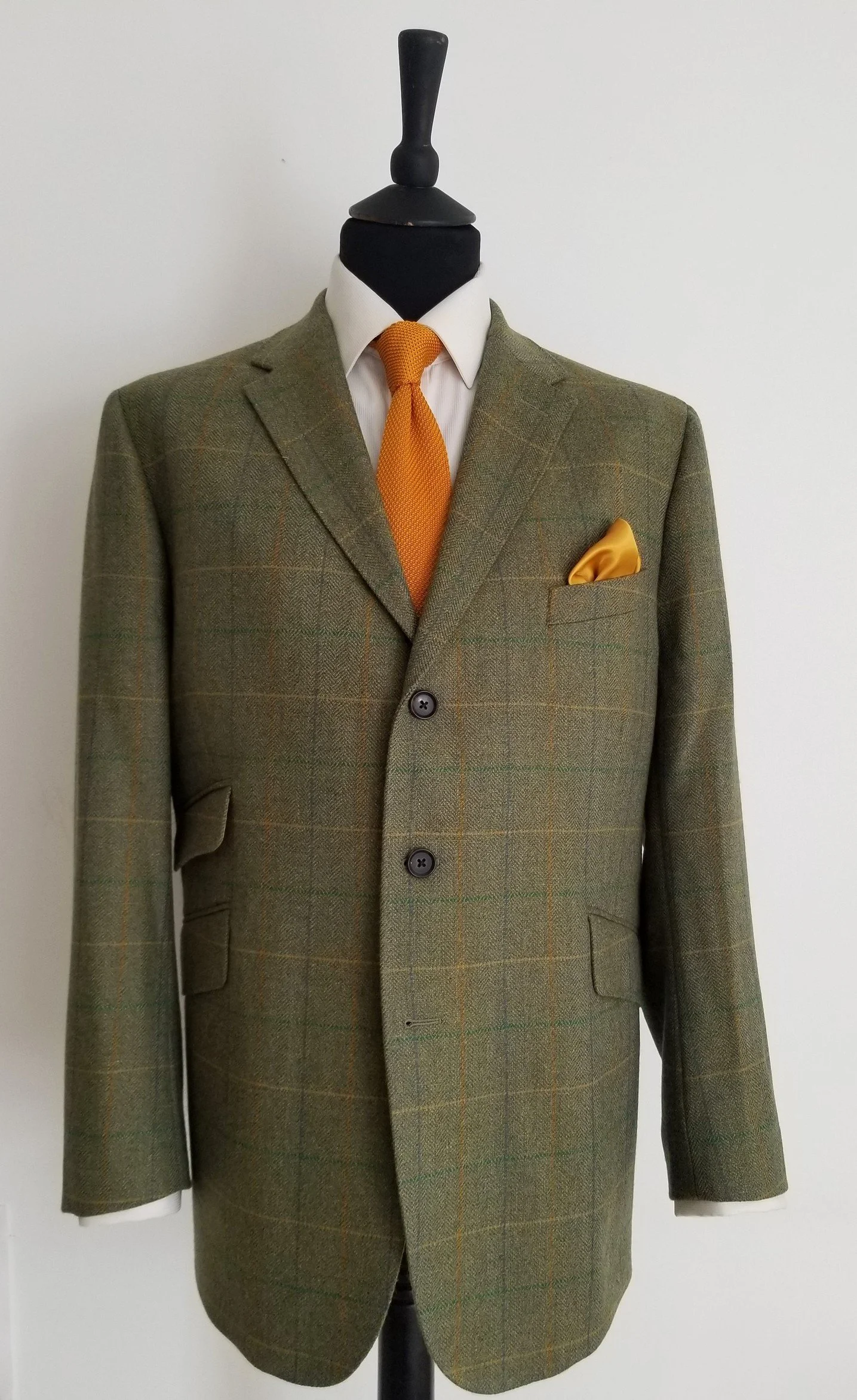 3 Button Tweed Hacking Jacket in Porter & Harding Glenroyal — TWEED ADDICT