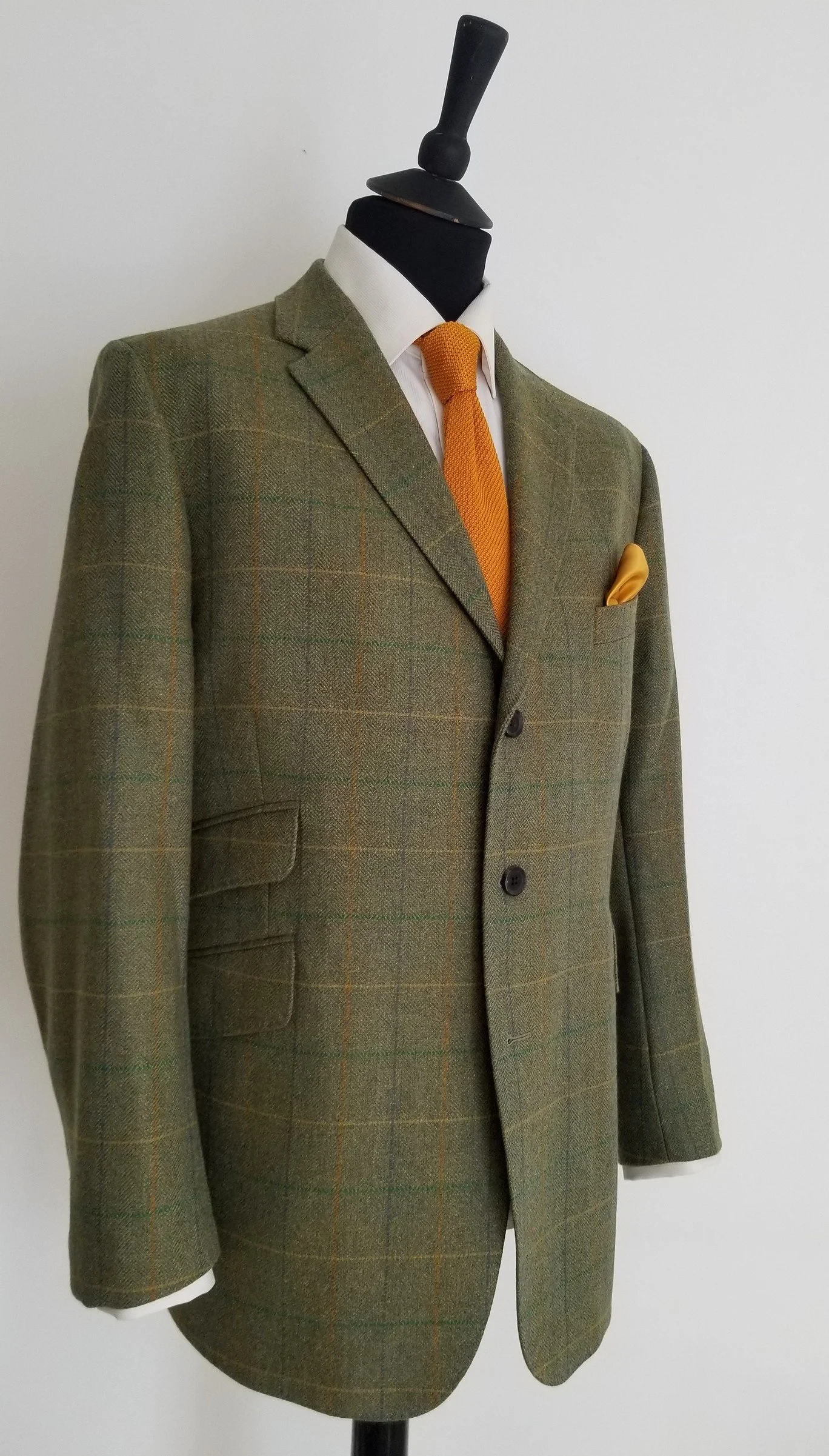 3 Button Tweed Hacking Jacket in Porter & Harding Glenroyal — TWEED ADDICT
