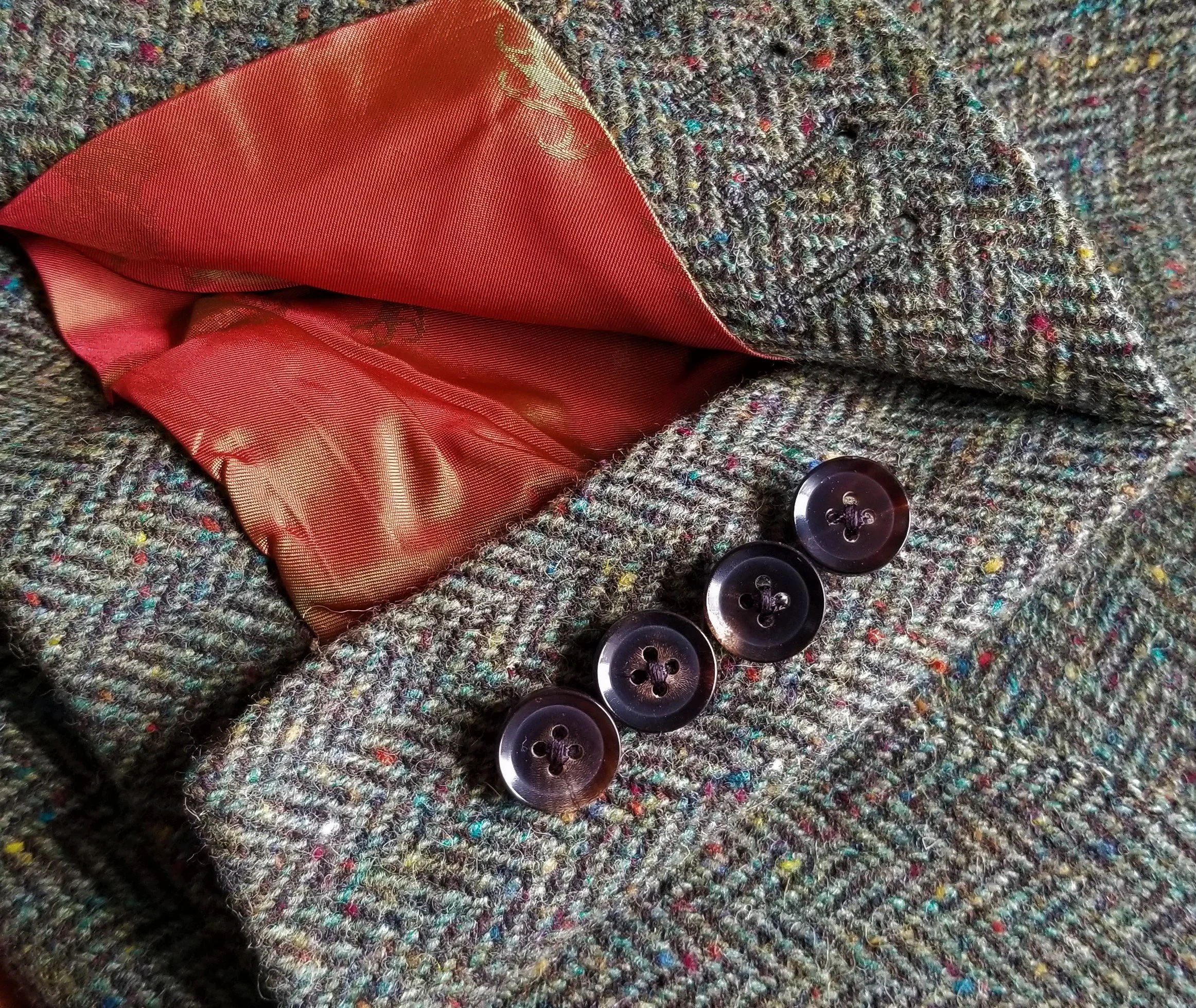 3 Piece Suit in Green Herringbone Donegal Tweed — TWEED ADDICT