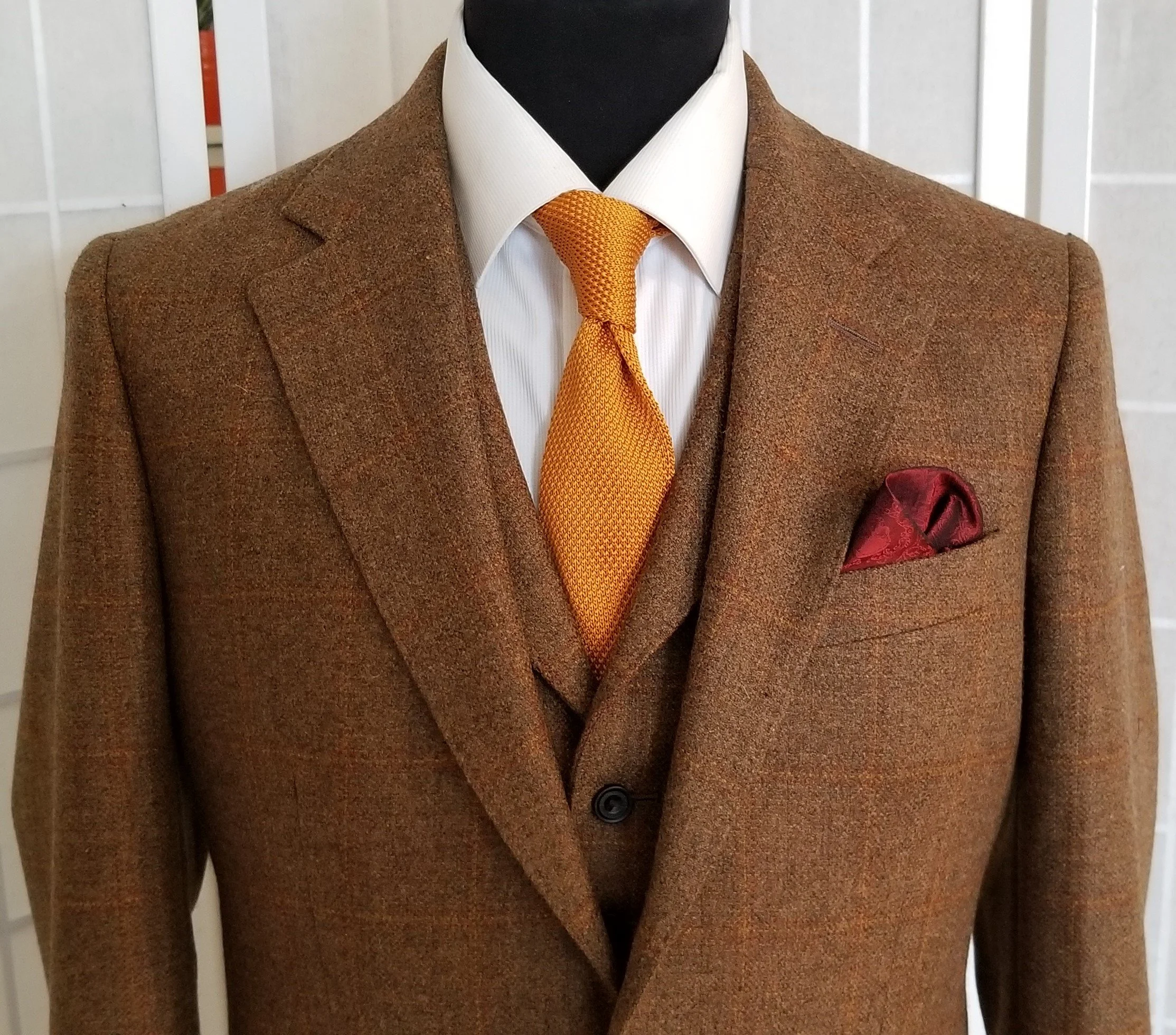 3 Piece Suit in Brown Triple Check Tweed by Lovat Mill — TWEED ADDICT