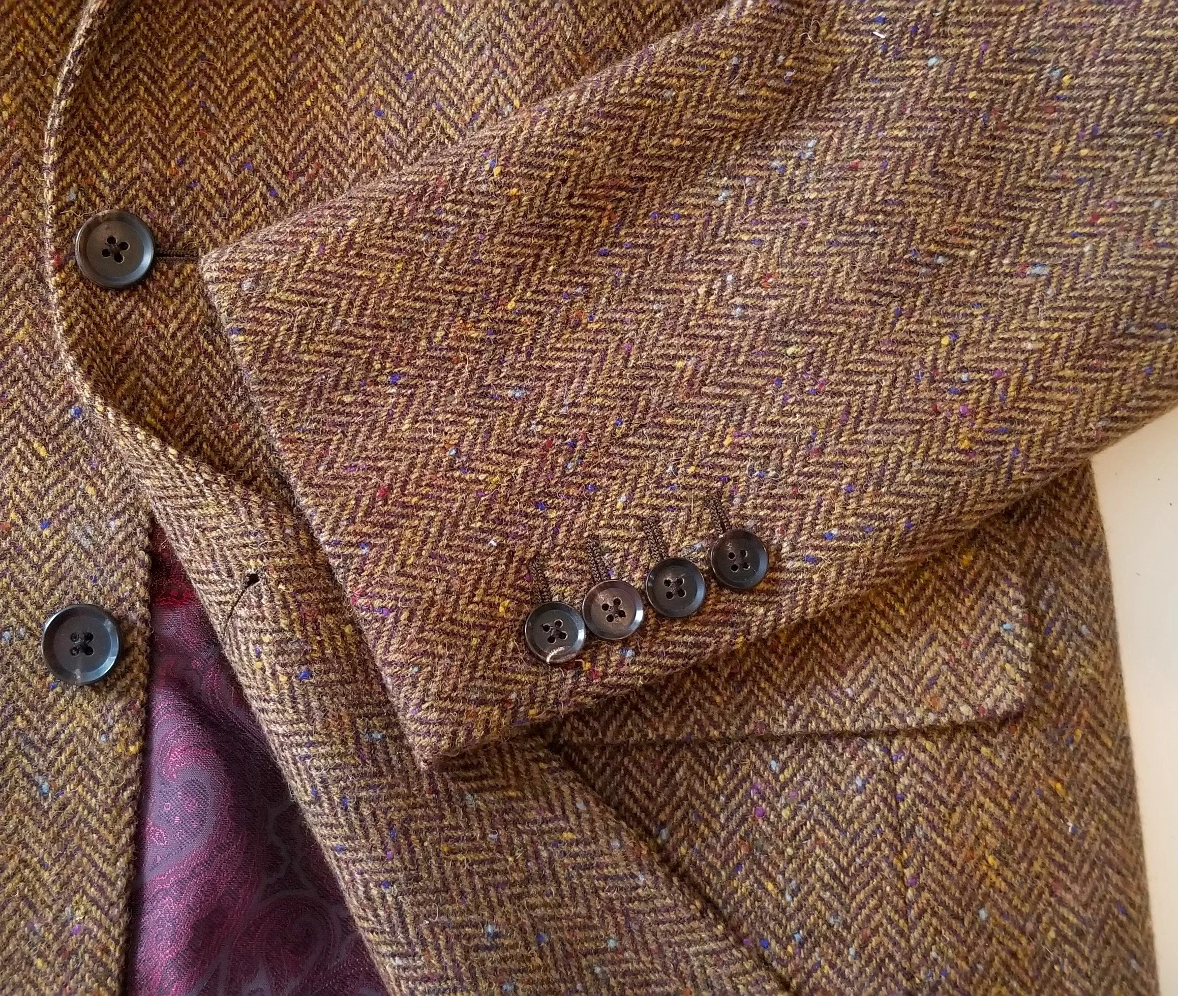 3 Piece Suit in Brown Herringbone Donegal Tweed by Magee — TWEED ADDICT