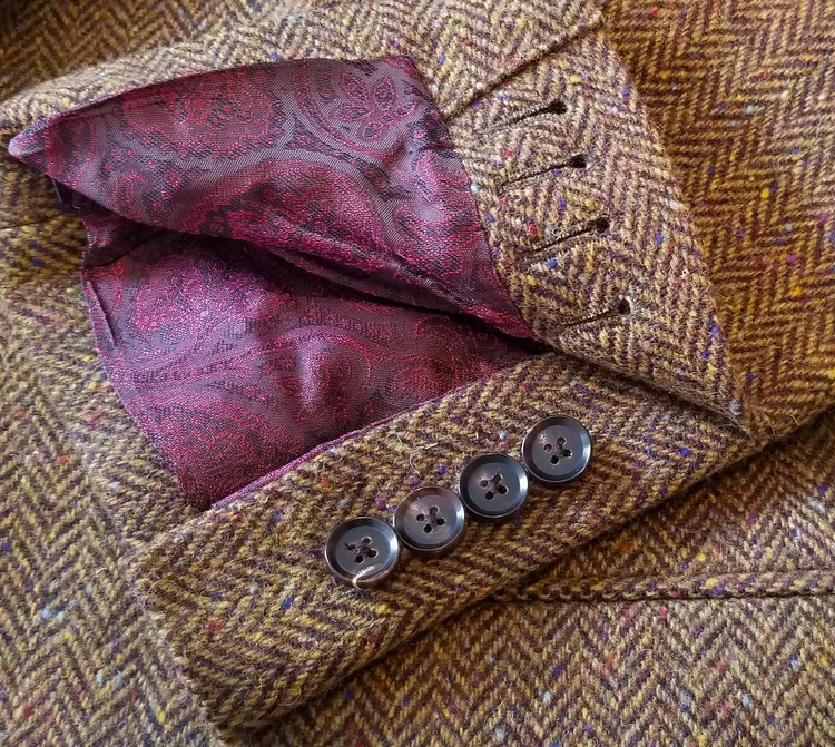 3 Piece Suit in Brown Herringbone Donegal Tweed by Magee — TWEED ADDICT