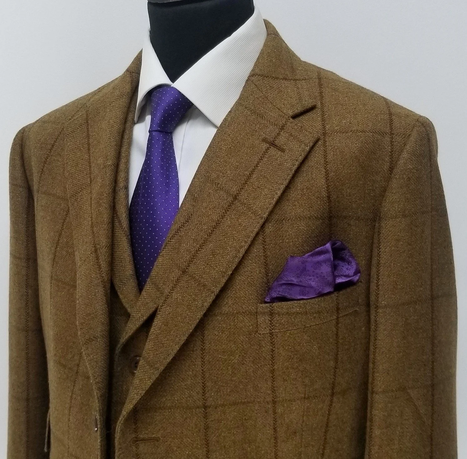 4 Piece Suit in Brown Check Porter and Harding Glenroyal Tweed — TWEED ...