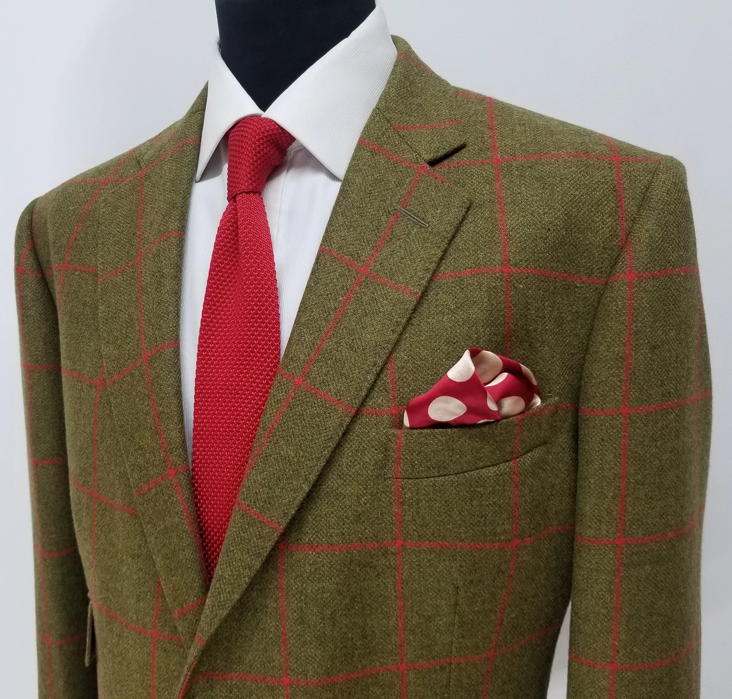 Bold Green and Red Check Tweed Jacket in Porter and Harding Glenroyal ...