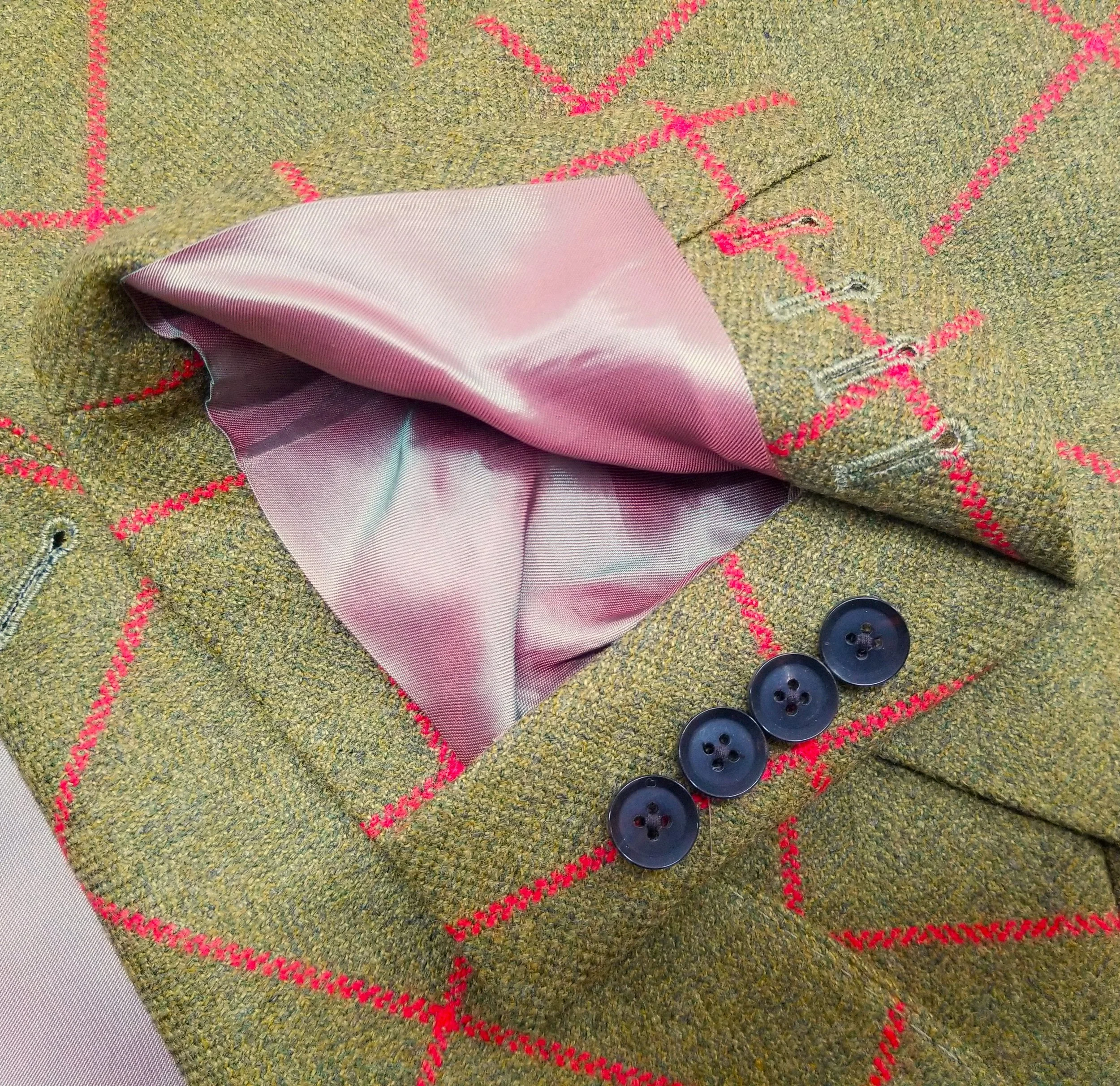 Bold Green and Red Check Tweed Jacket in Porter and Harding Glenroyal ...