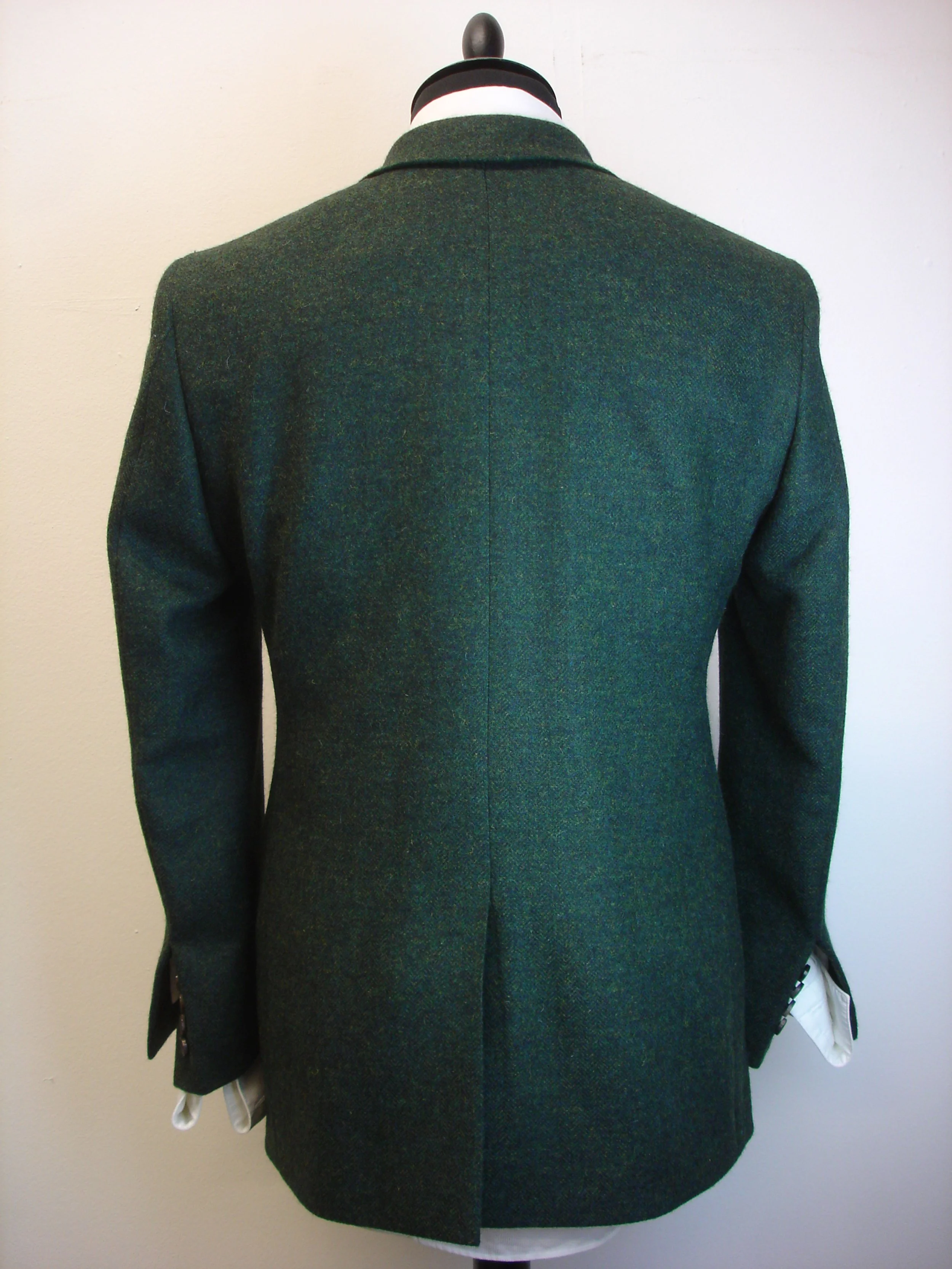 3 Piece Suit in Deep Green Herringbone Yorkshire Cheviot Tweed — TWEED ...
