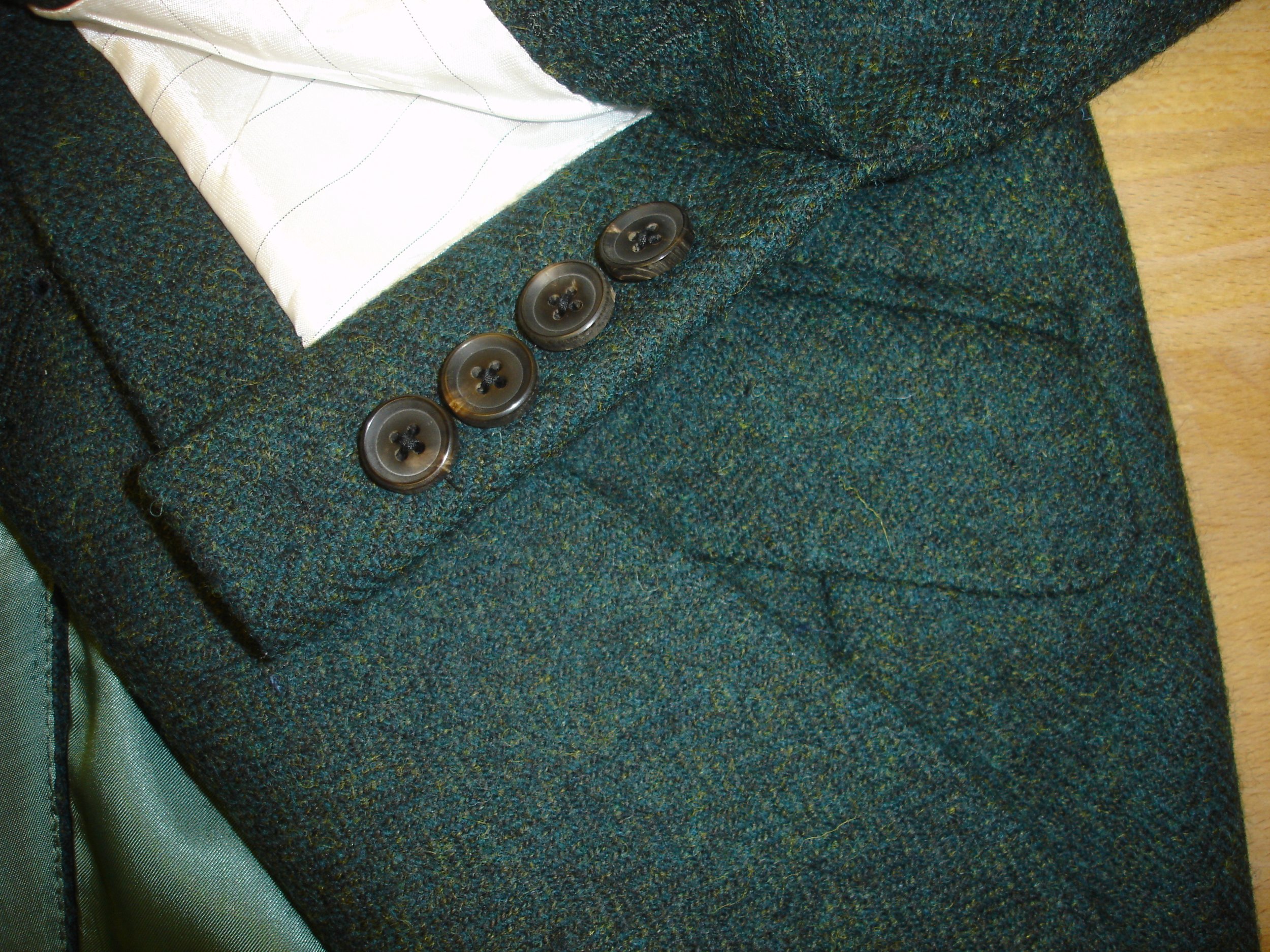 3 Piece Suit in Deep Green Herringbone Yorkshire Cheviot Tweed — TWEED ...
