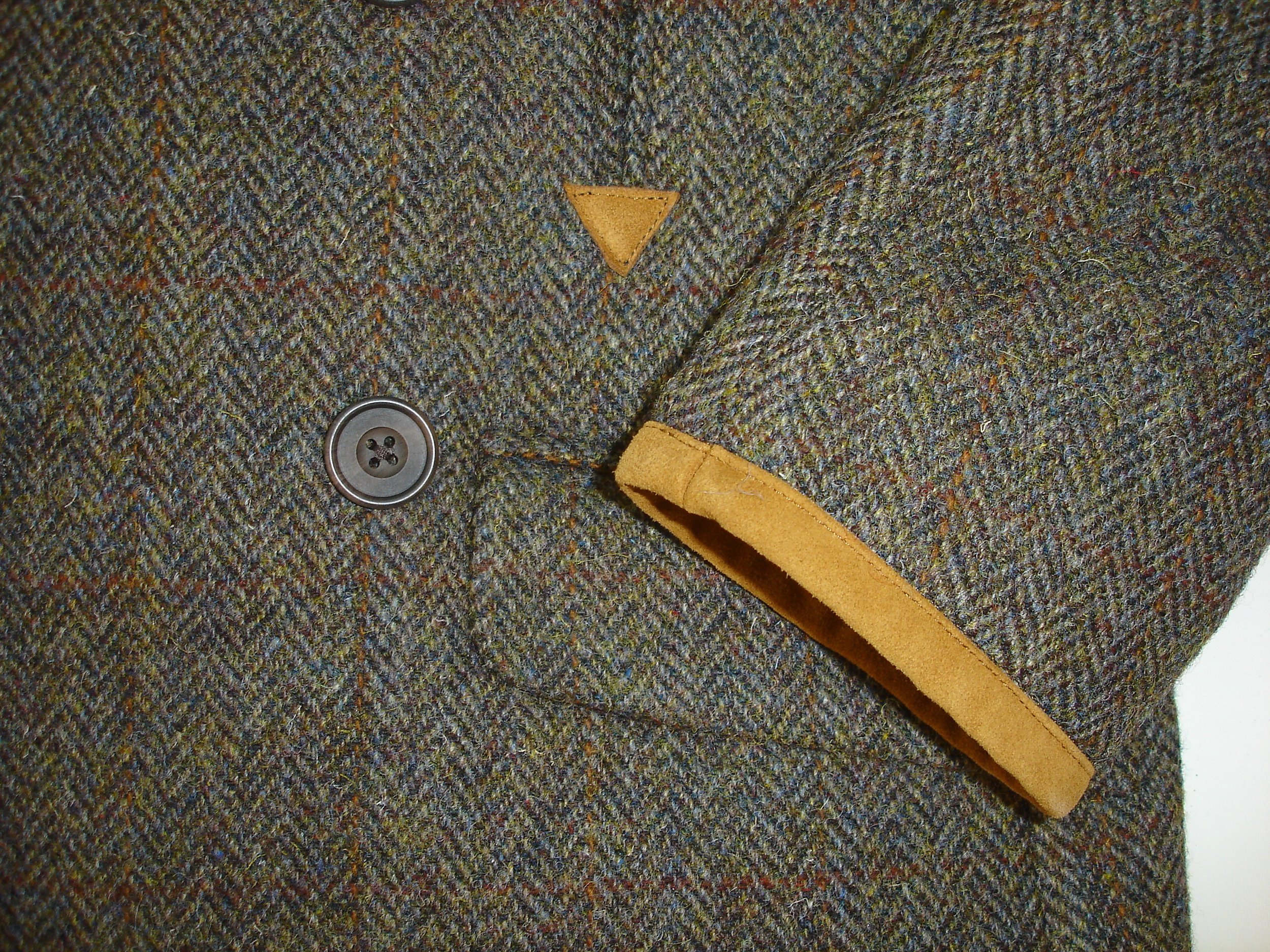 Herringbone Harris Tweed Pea Coat — TWEED ADDICT
