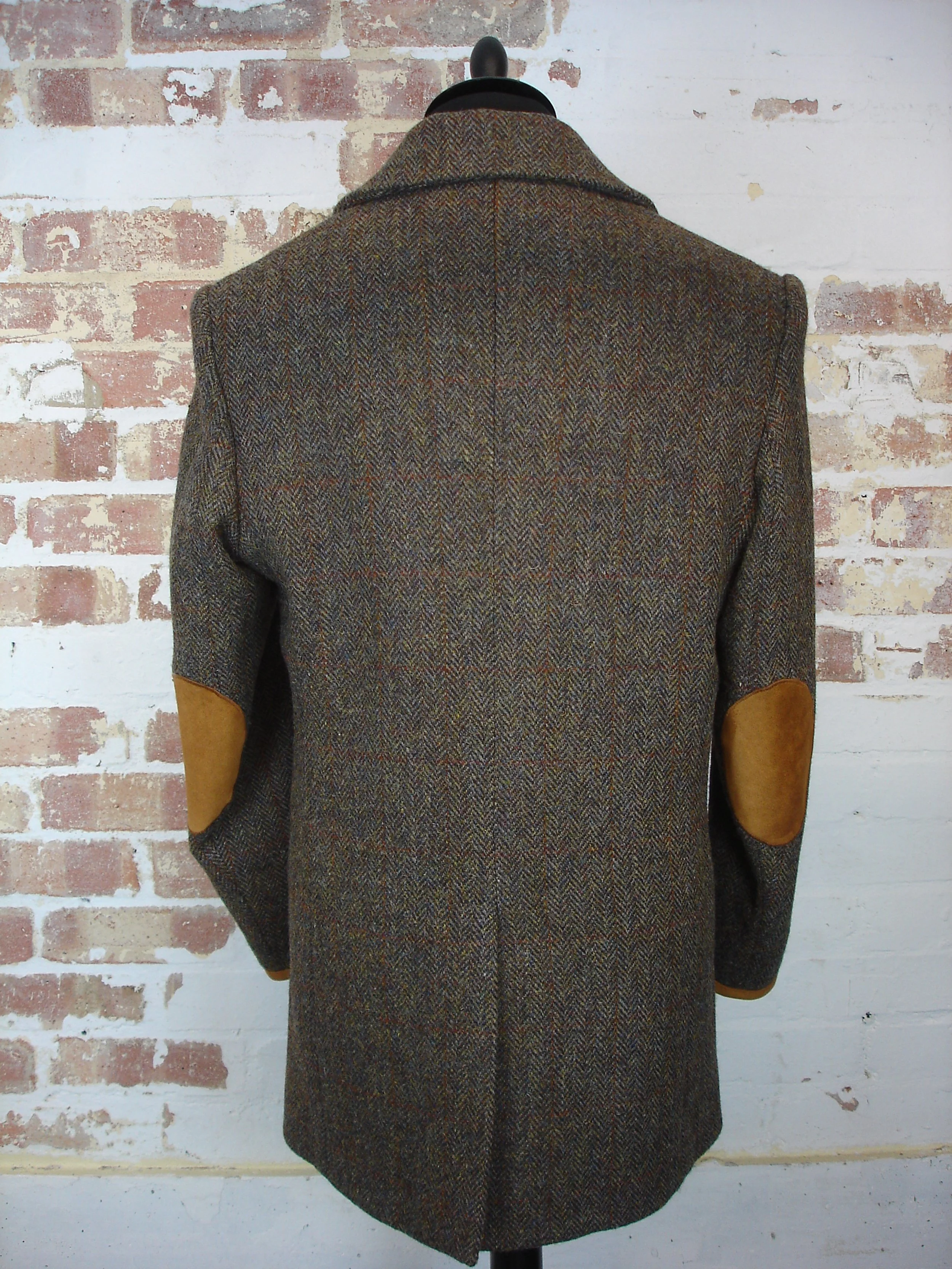 Herringbone Harris Tweed Pea Coat — TWEED ADDICT