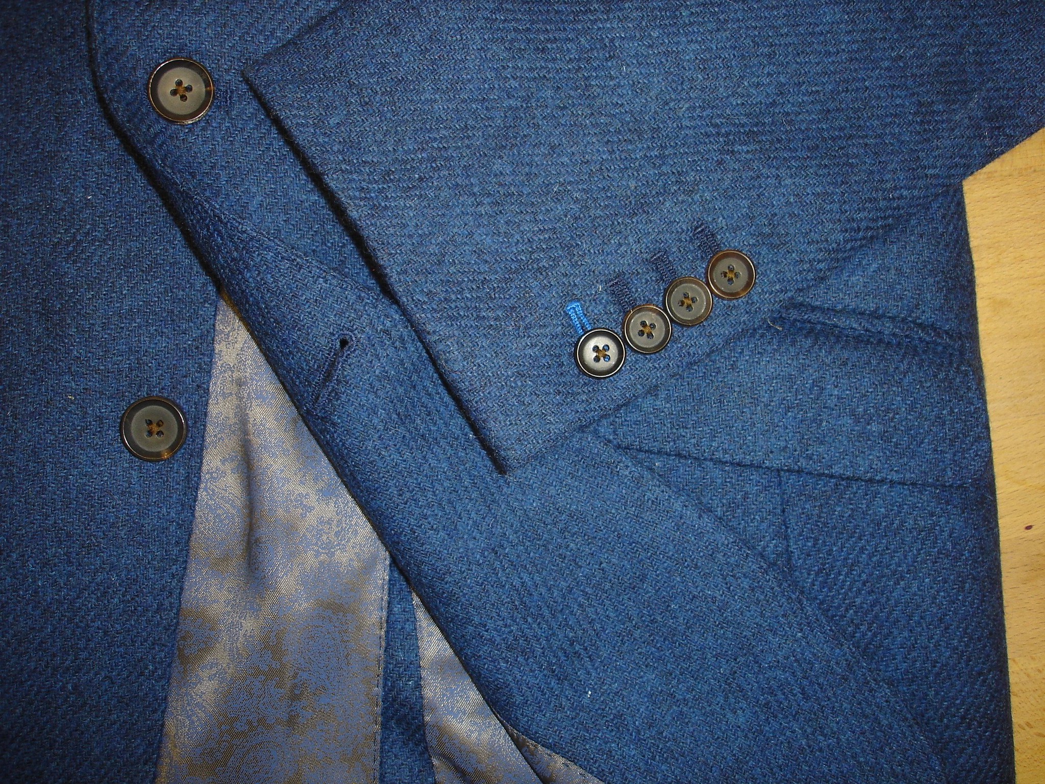 3 Piece Suit in Holland & Sherry Blue Shetland Tweed — TWEED ADDICT