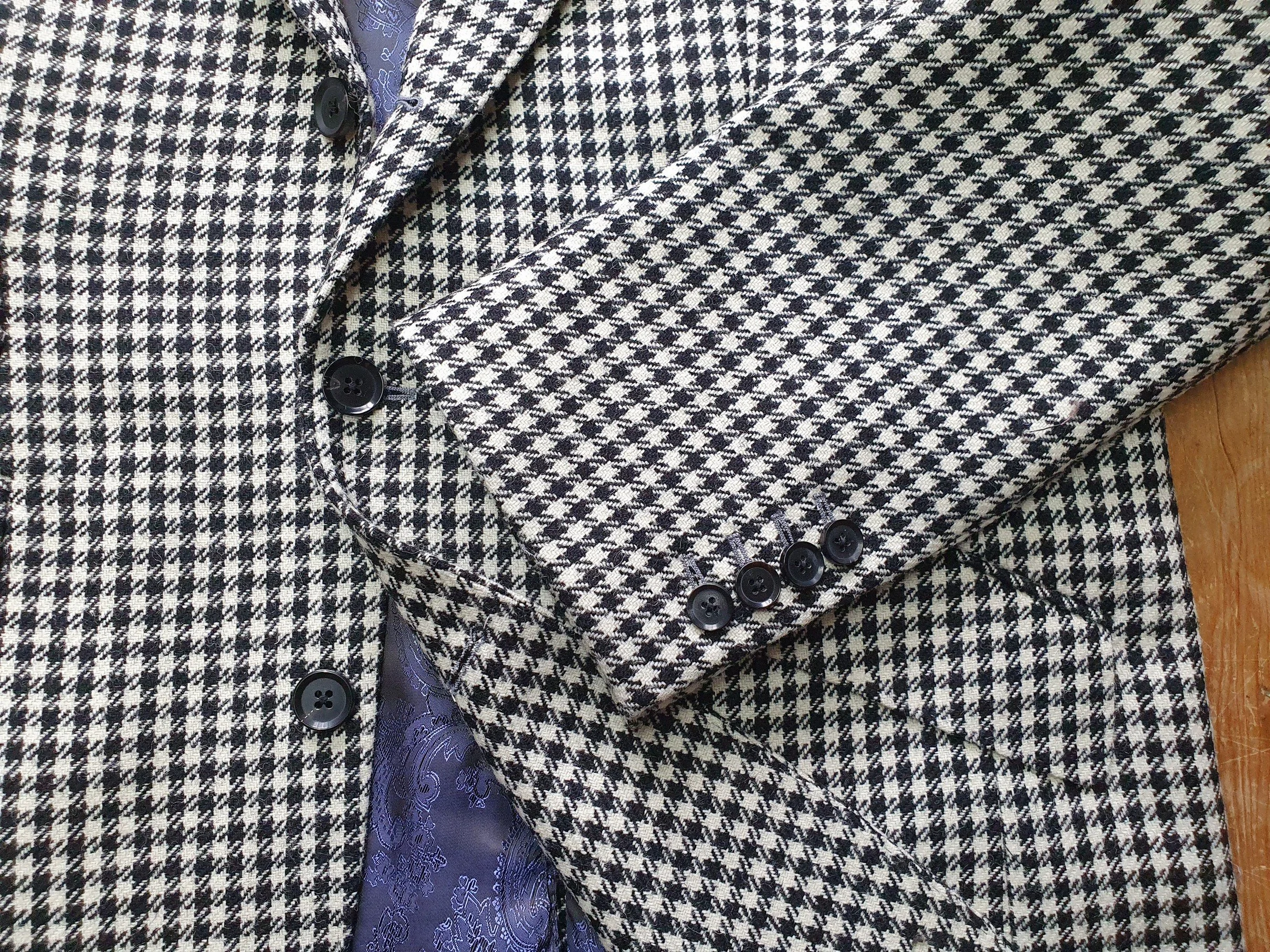 3 Piece Suit in Black and Grey Sherpherd's Check Tweed — TWEED ADDICT