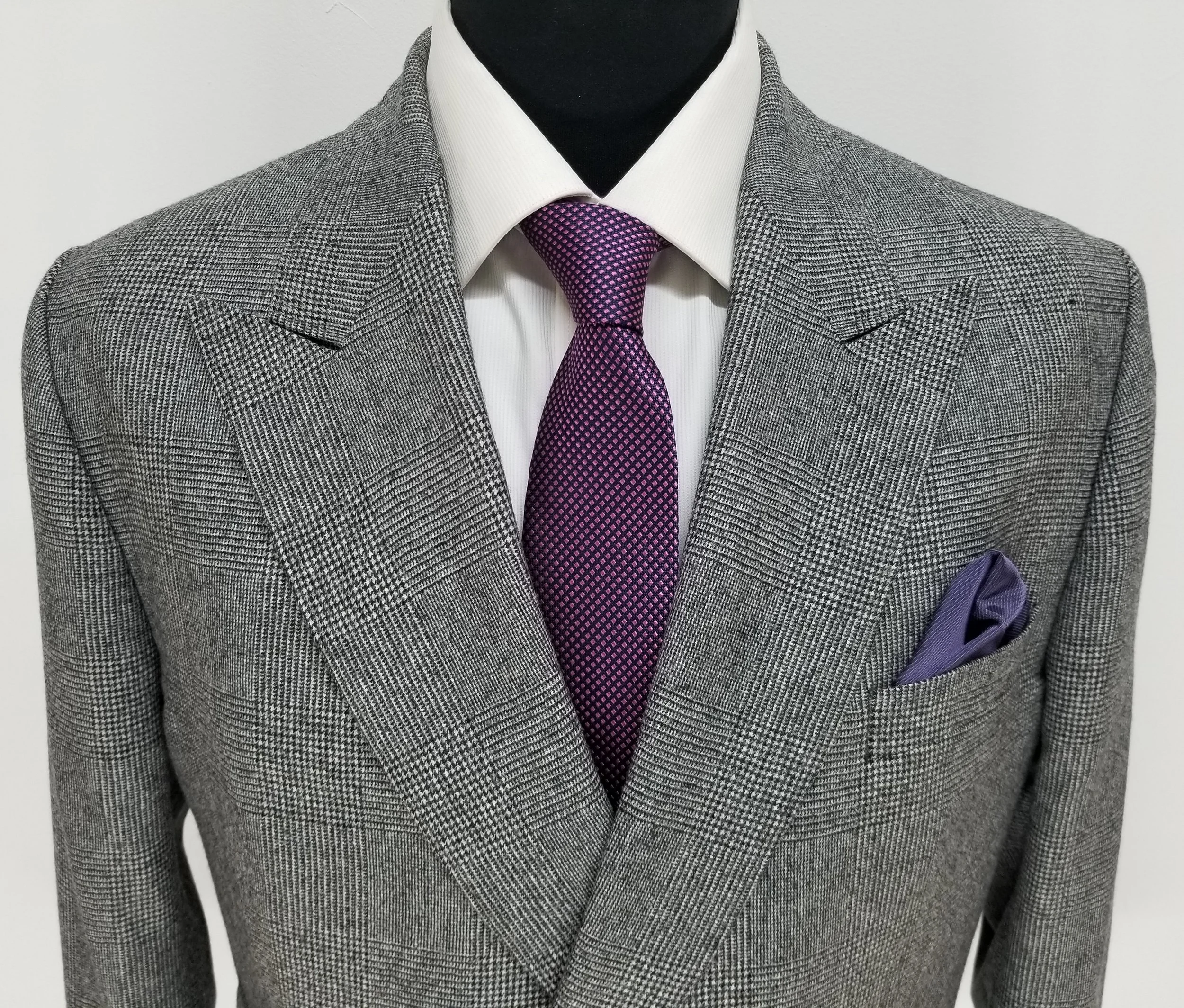 Double Breasted Suit in Grey Fox Brothers Flannel — TWEED ADDICT