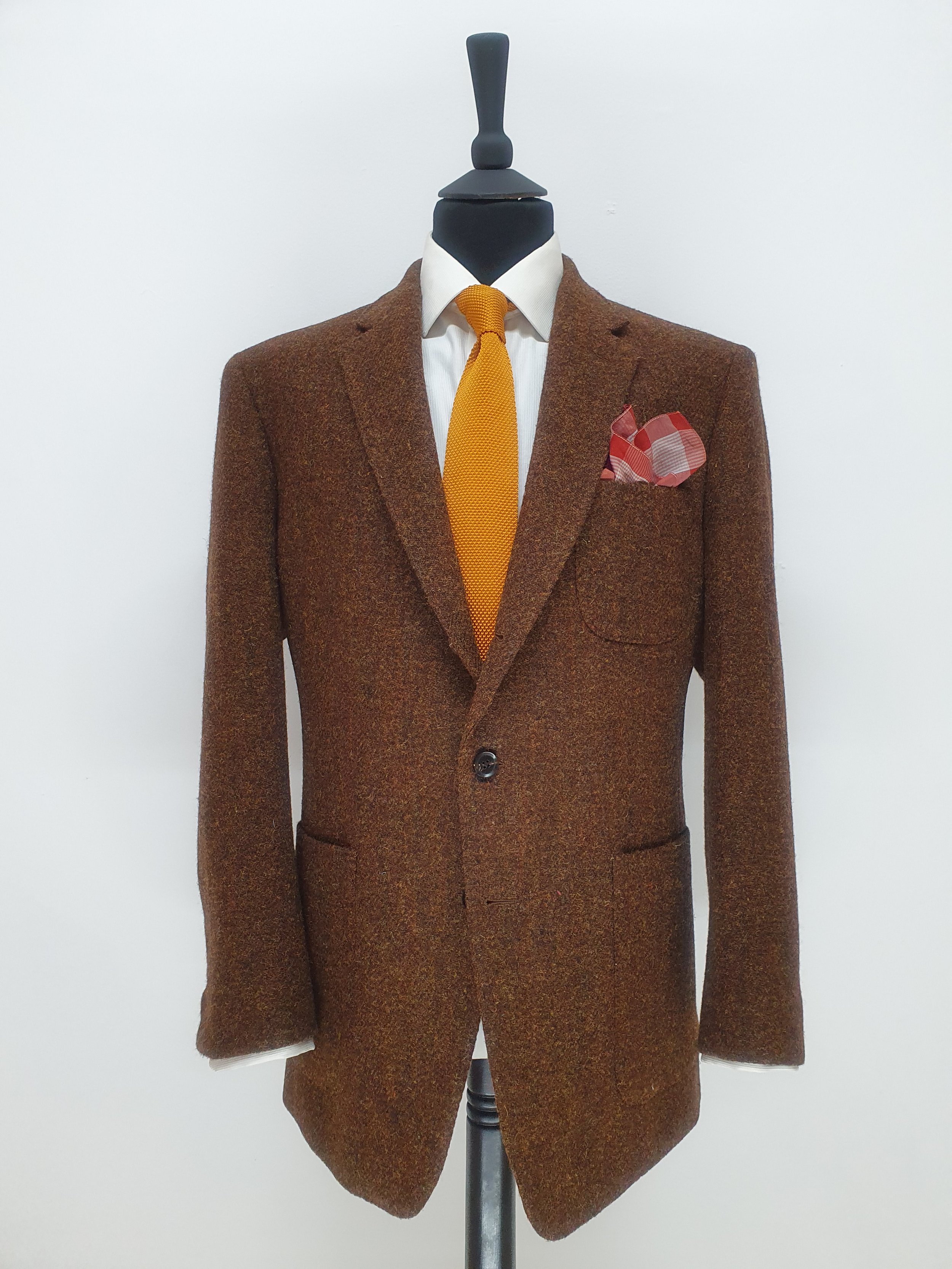 Bespoke Jacket in Rich Brown Harris Tweed — TWEED ADDICT