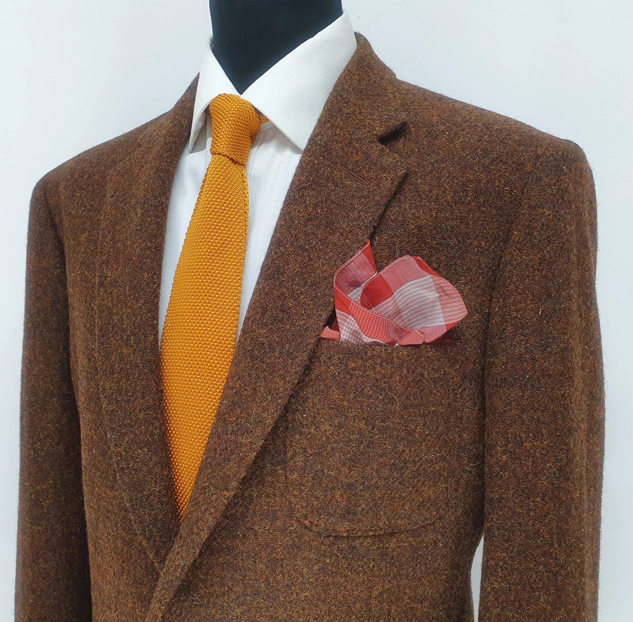 Bespoke Jacket in Rich Brown Harris Tweed — TWEED ADDICT