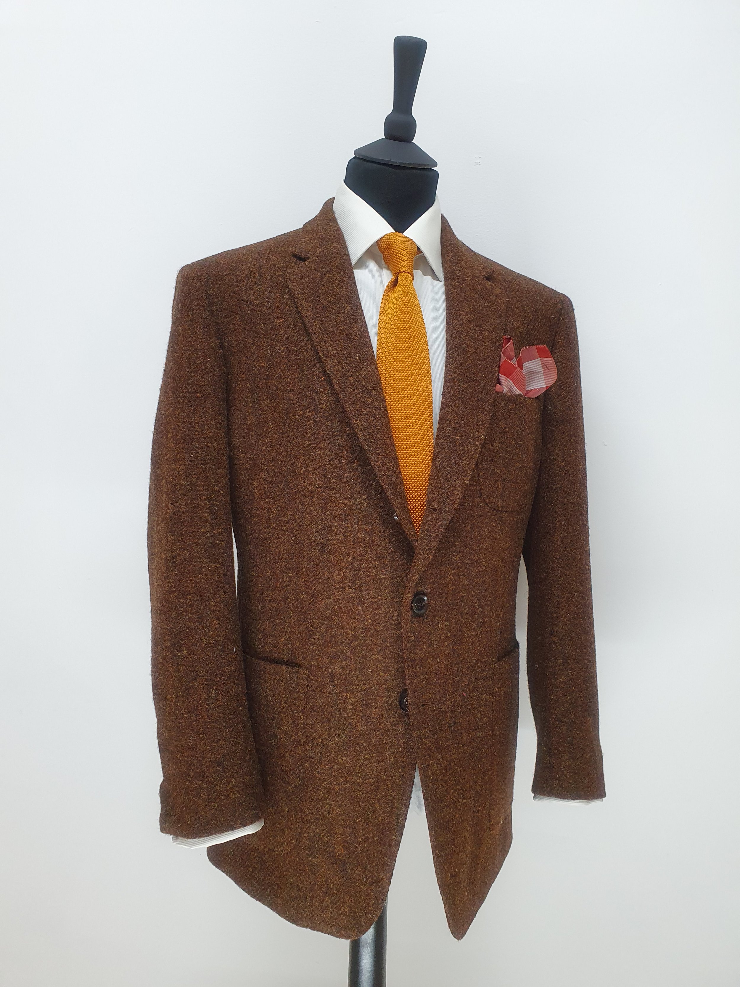 Bespoke Jacket in Rich Brown Harris Tweed — TWEED ADDICT