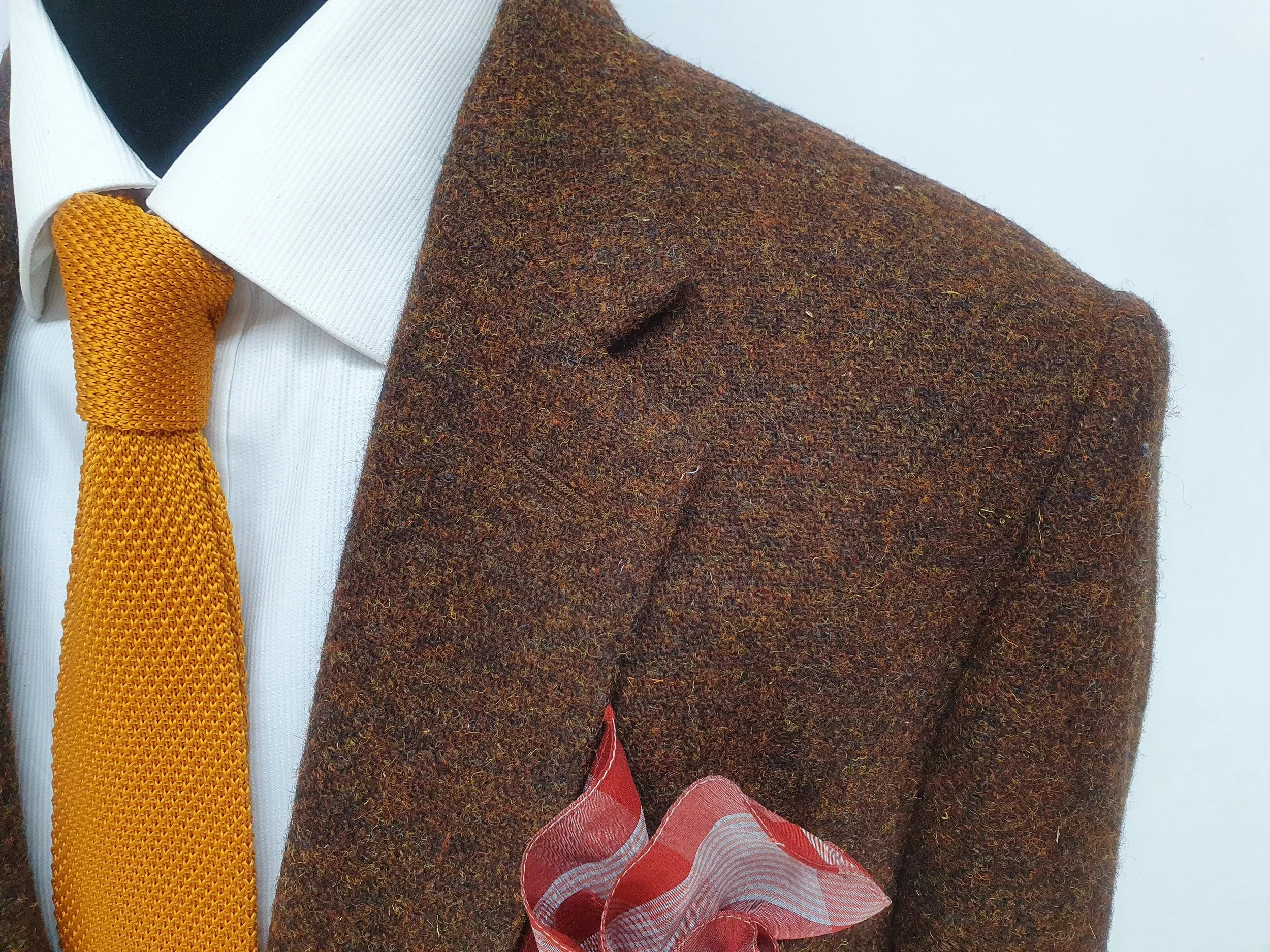 Bespoke Jacket in Rich Brown Harris Tweed — TWEED ADDICT