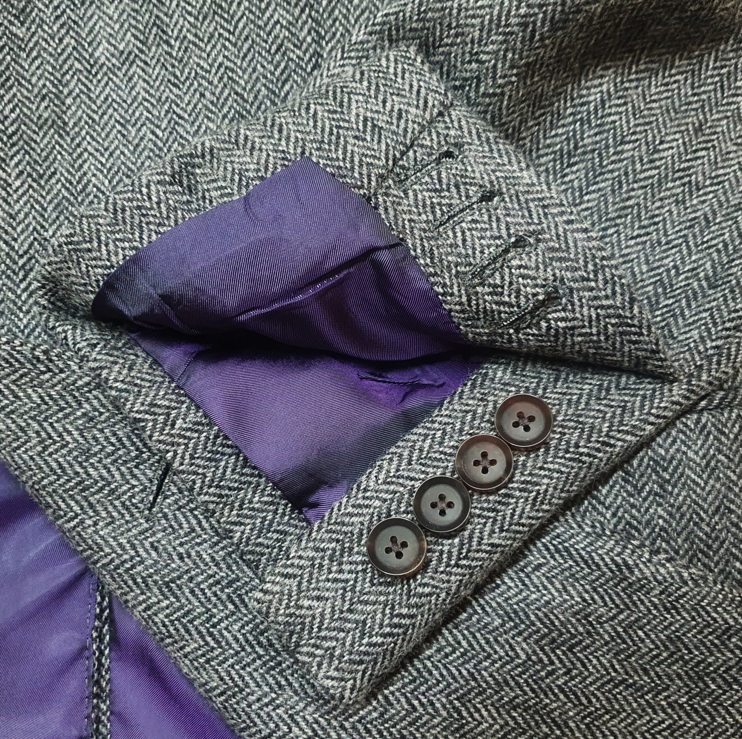 Grey Merino Lambswool Herringbone Tweed Suit — TWEED ADDICT
