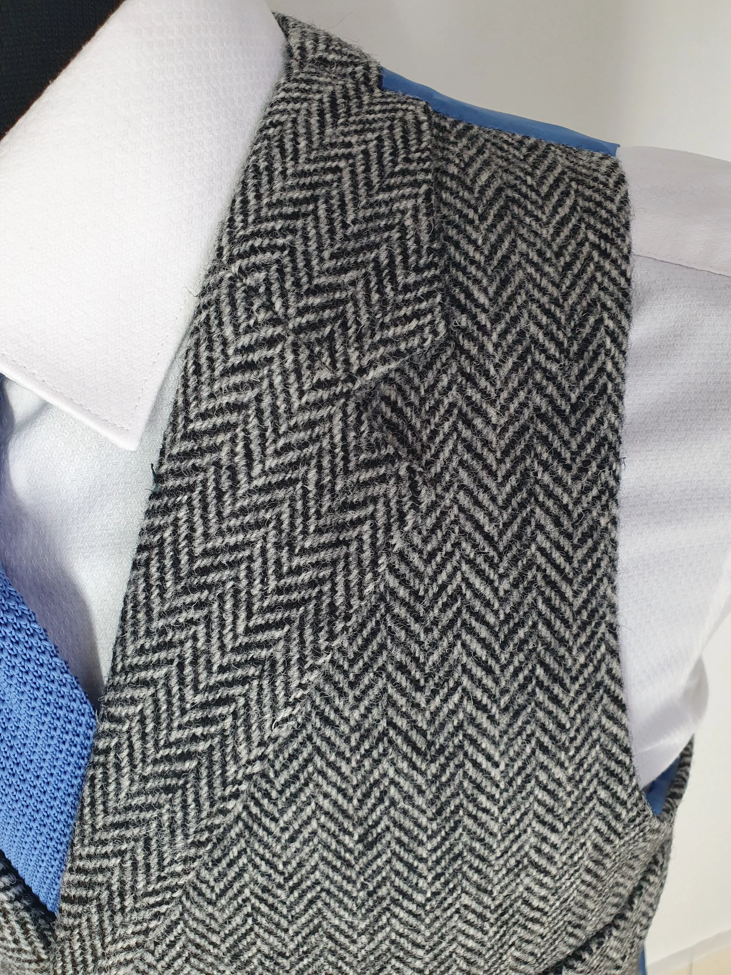 Pair of Wasitcoats in Harris and Shetland Herringbone Tweeds — TWEED ADDICT