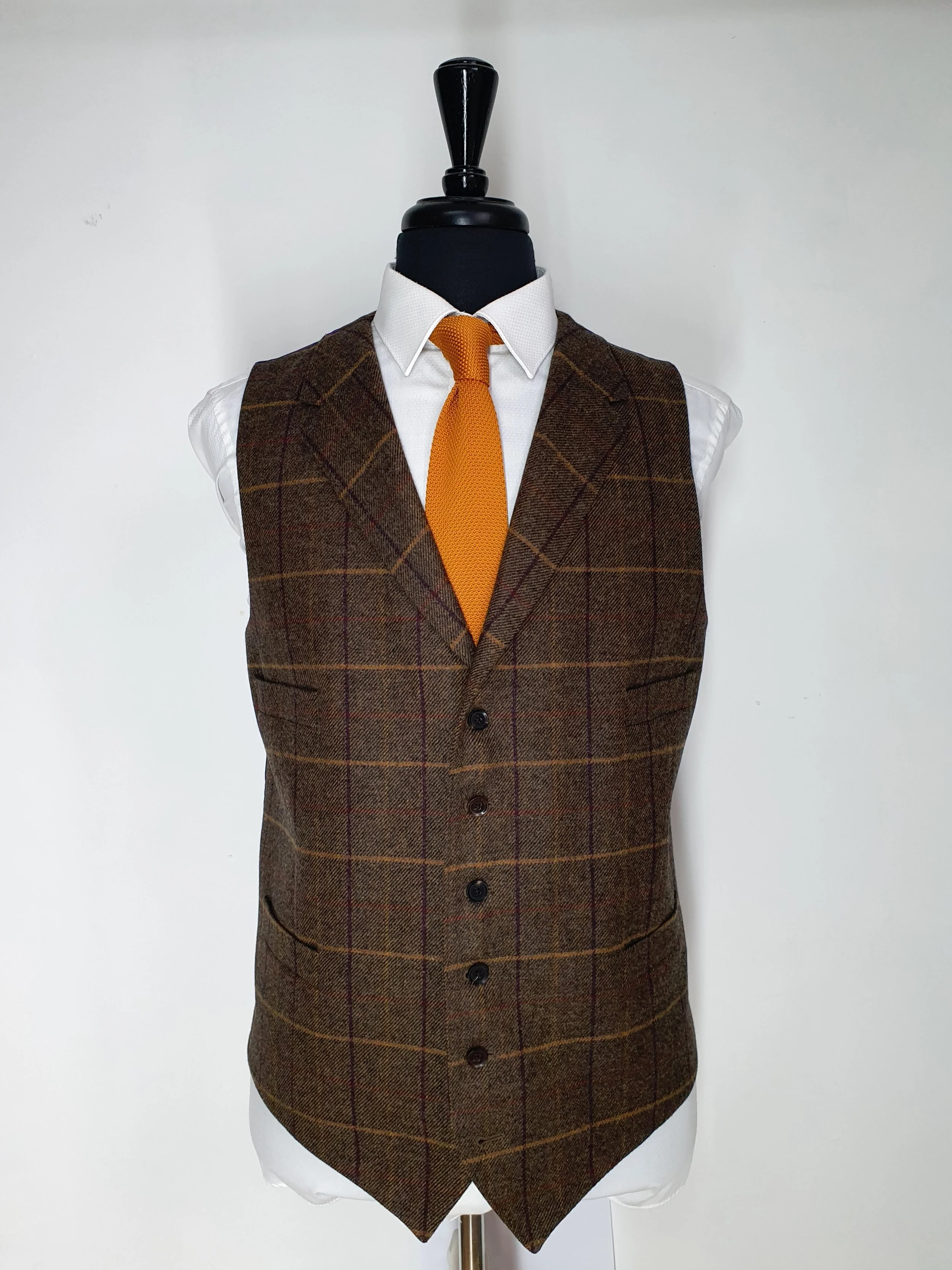 3 Piece Suit in Brown Check Yorkshire Tweed — TWEED ADDICT