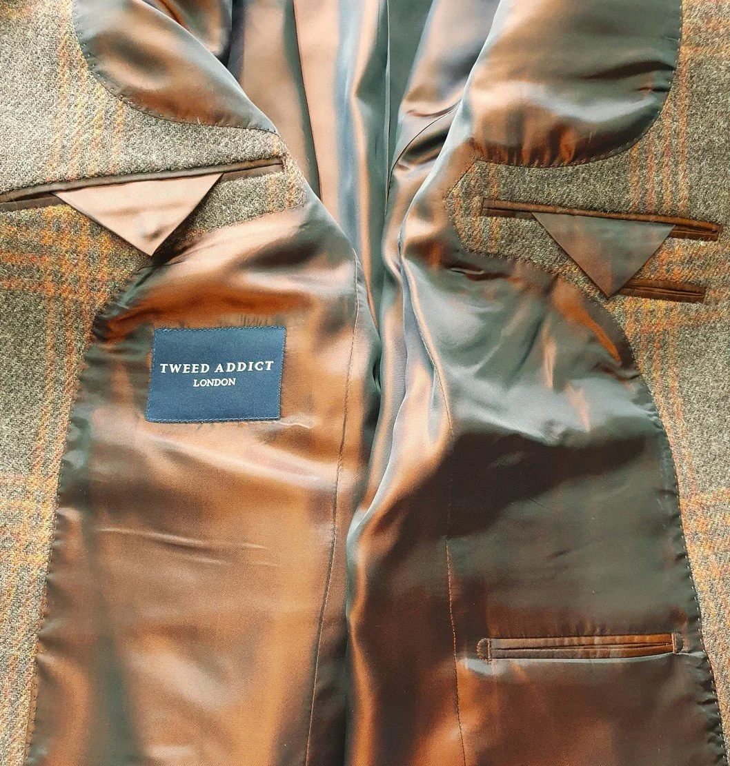 3 Piece Suit in Brown Check Tweed by Fox Brothers — TWEED ADDICT