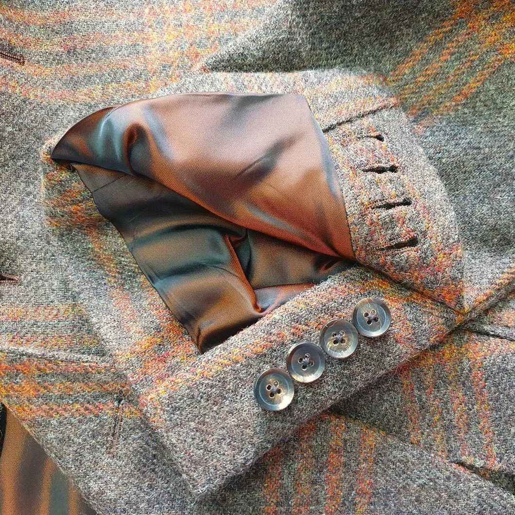 3 Piece Suit in Brown Check Tweed by Fox Brothers — TWEED ADDICT