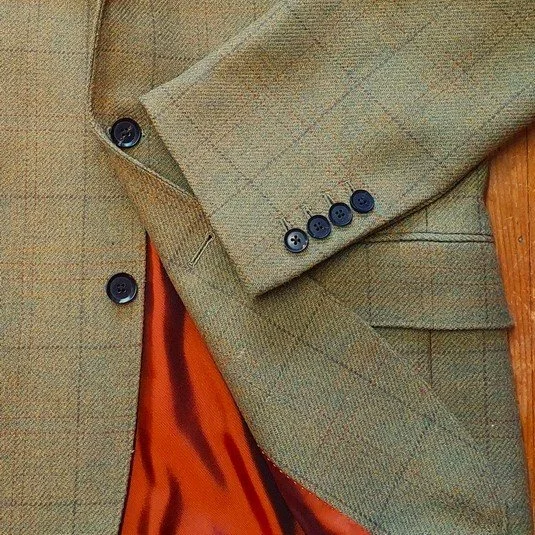 3 Piece Suit in Lovat Mill Kirkton Green Check Tweed — TWEED ADDICT