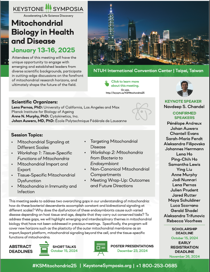 October 15th 2024: Abstract deadline for Keystone Symposia ... October 15th 2024: Abstract deadline for Keystone Symposia ...
