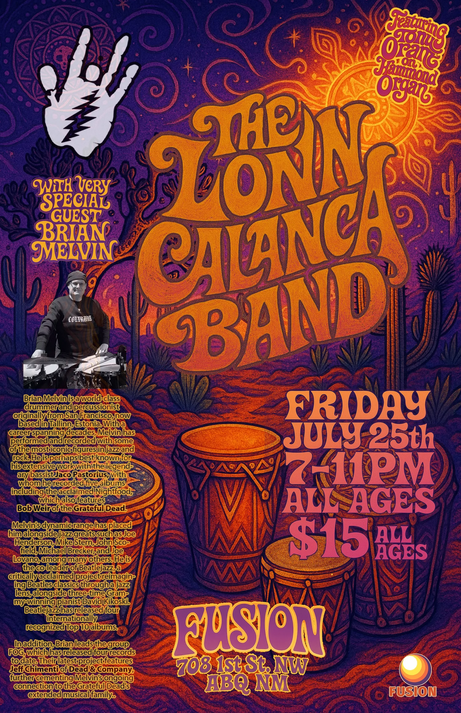 The Lonn Calanca Band + Brian Melvin — Live at FUSION — FUSION