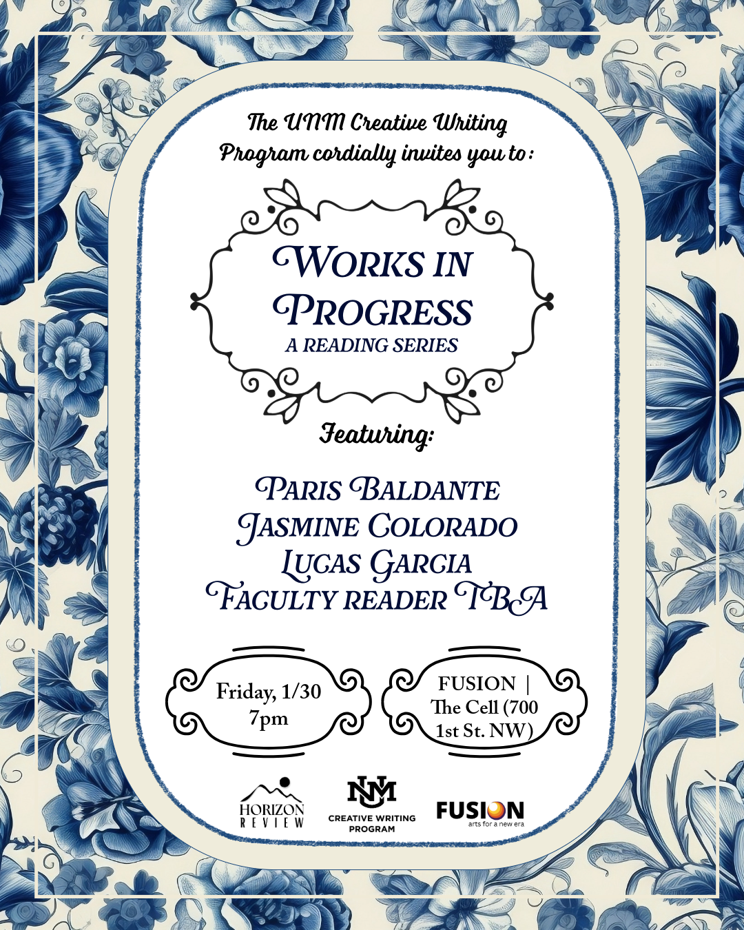 Works in Progress: A Creative Writing MFA Reading Series — FUSION