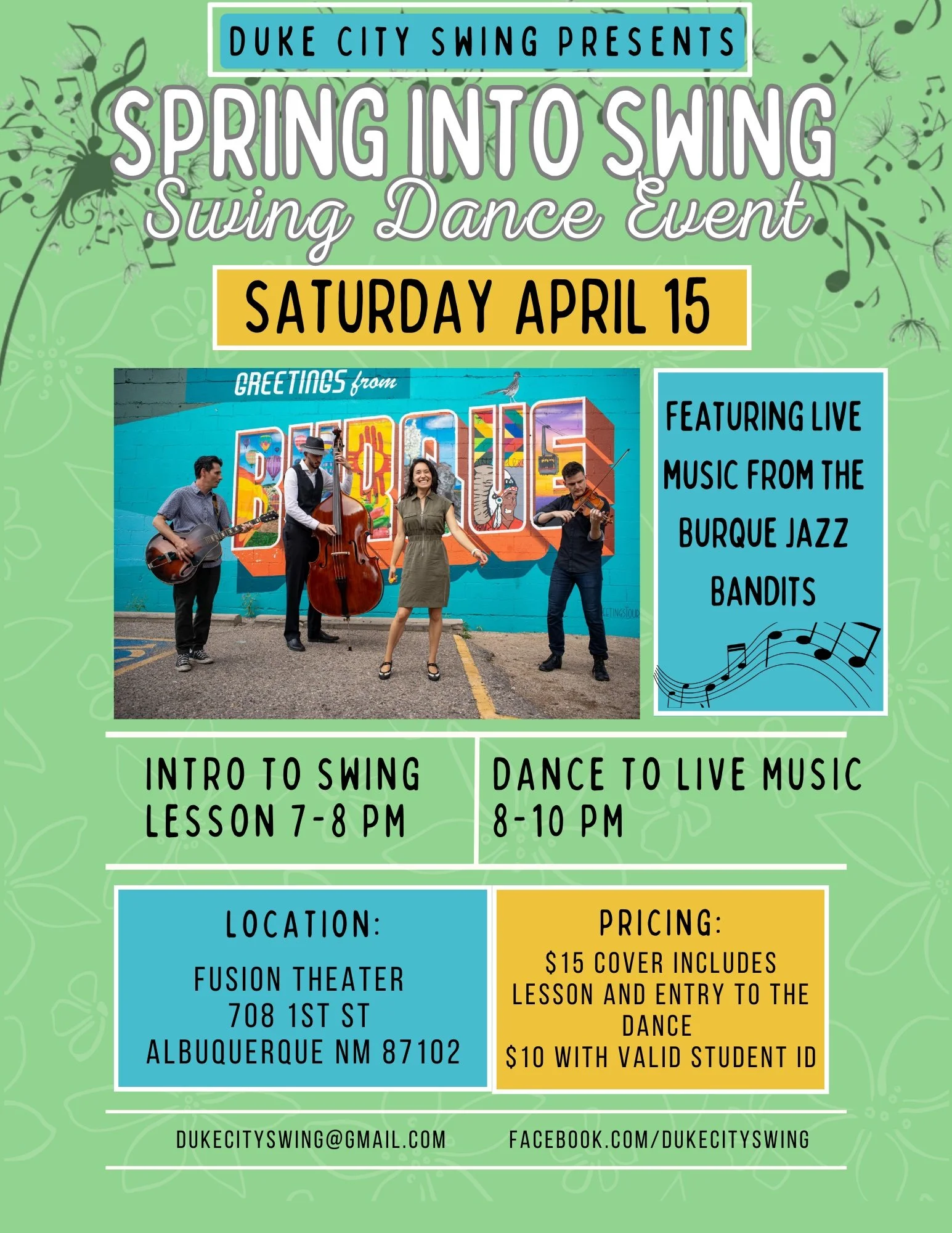 Duke City Swing Presents Spring into Swing — FUSION