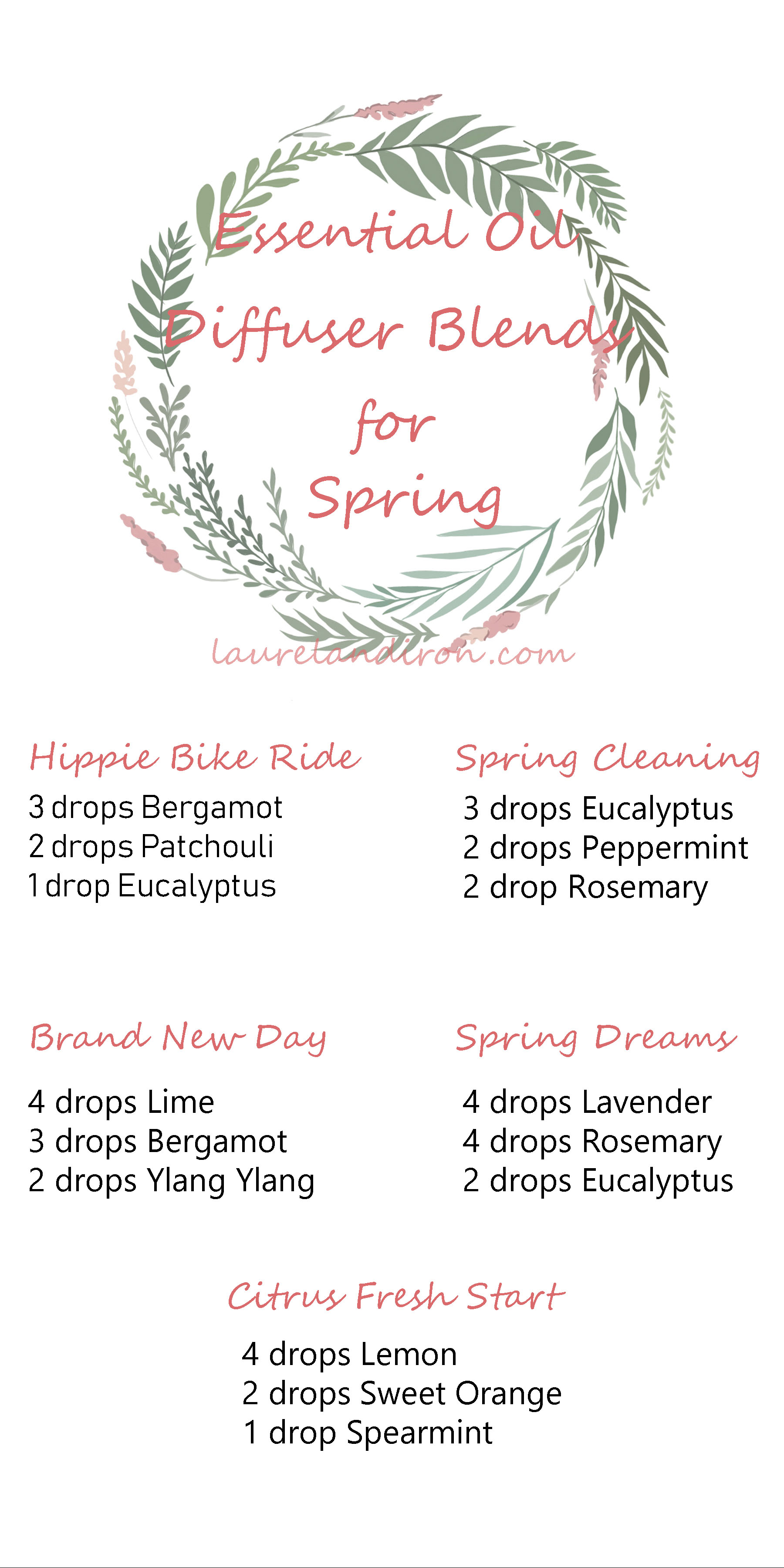 Essential Oil Diffuser Blends For Spring — Laurel And Iron