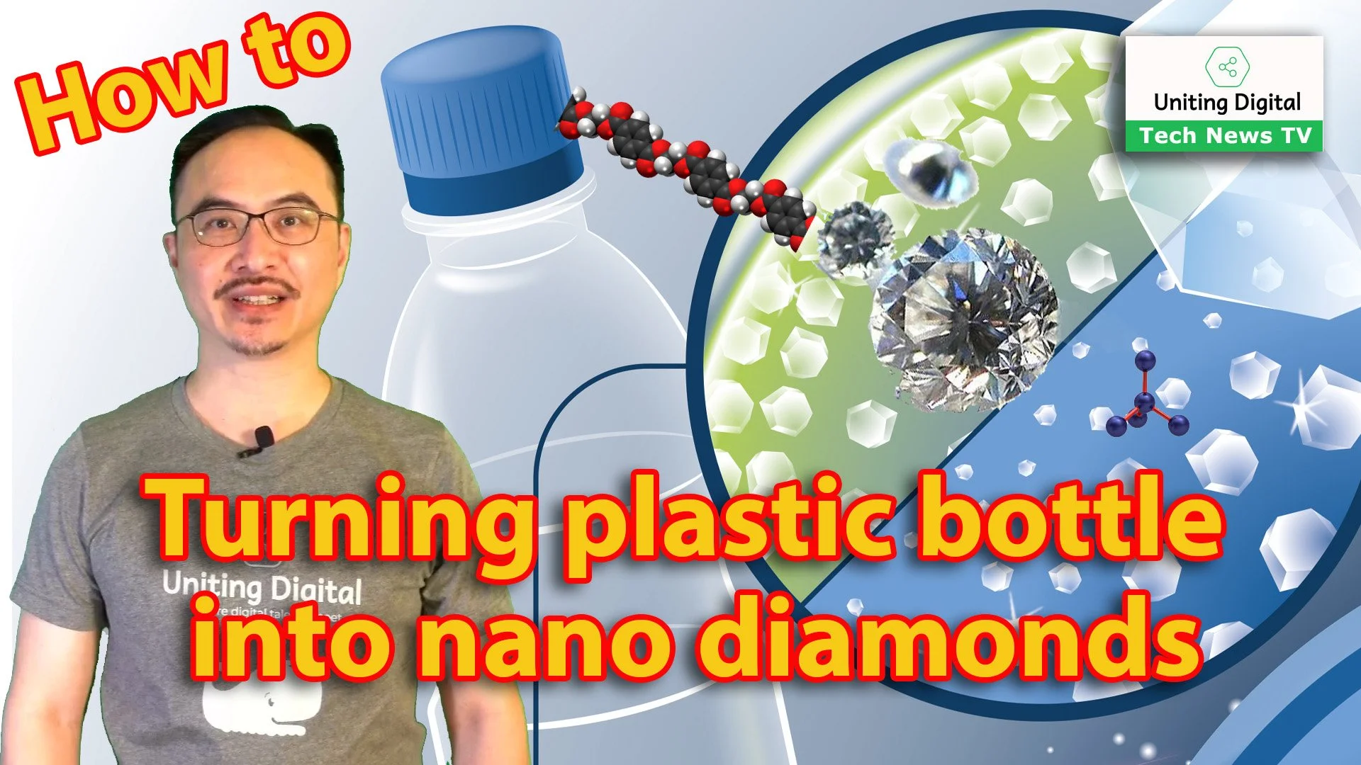 Turning water bottle plastic into nano diamonds using Laser Flashes in ...