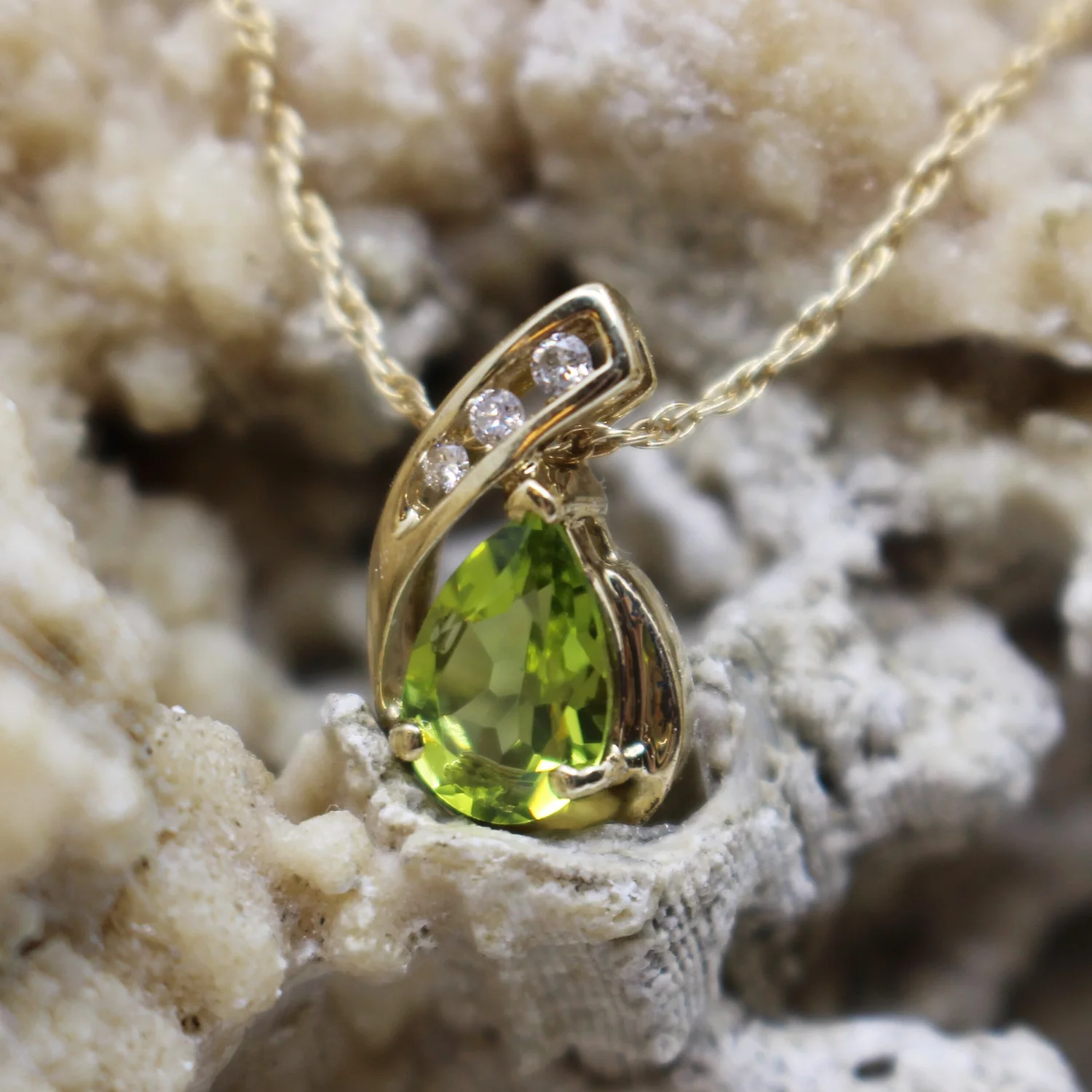 Swirl Peridot Necklace, 42% OFF