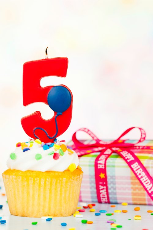 Happy 5th Birthday Cake